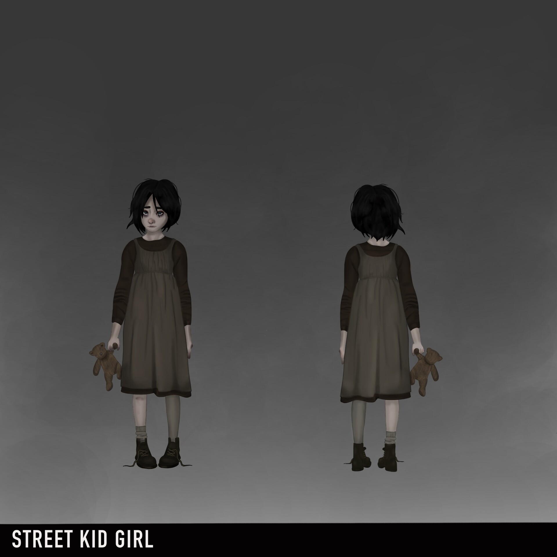 ArtStation - Street Kid Girl