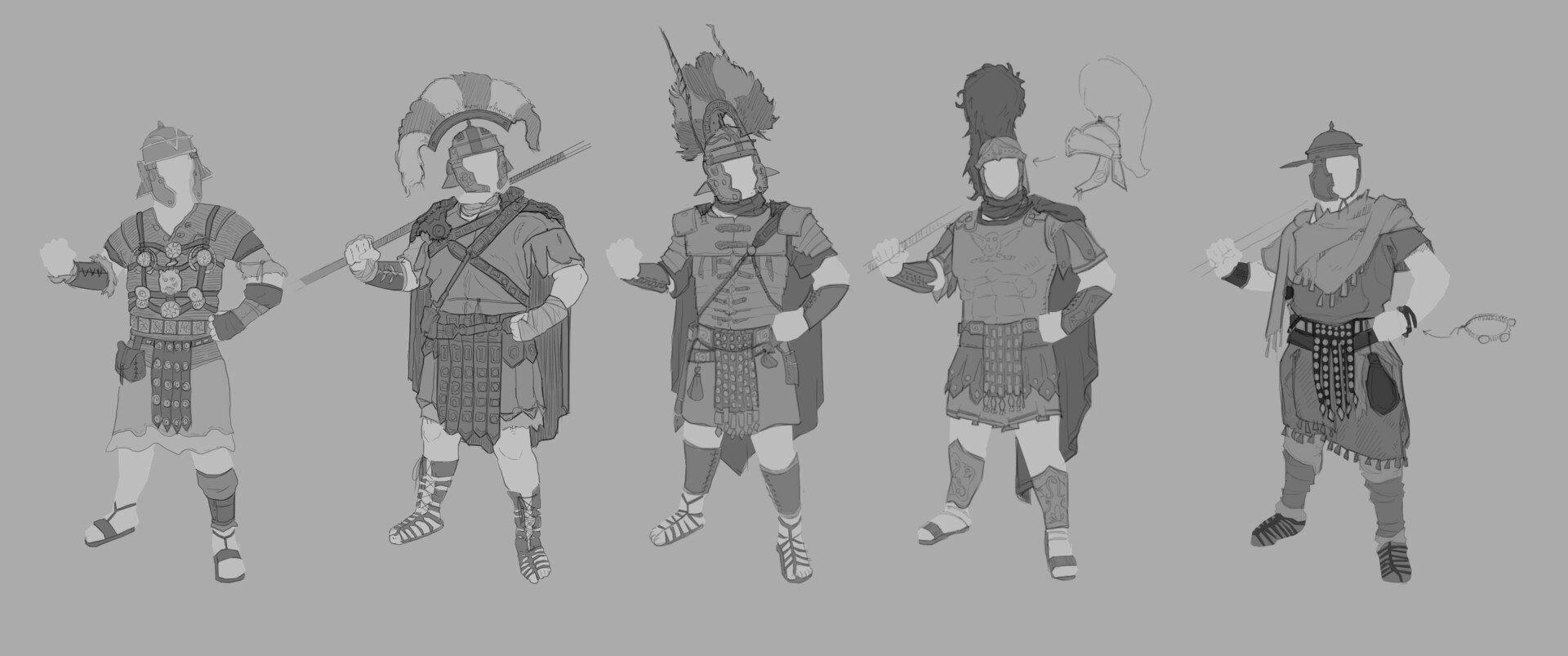 ArtStation - Ancient Romans Armors initial Concept art