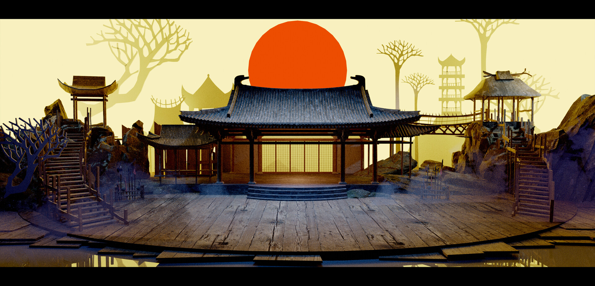 ArtStation - Traditional style stage design