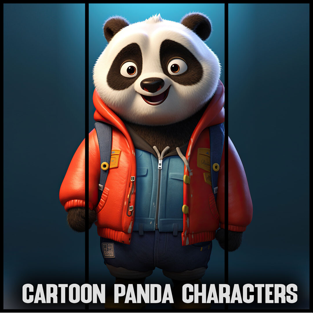 ArtStation - 340 Cartoon Panda Characters