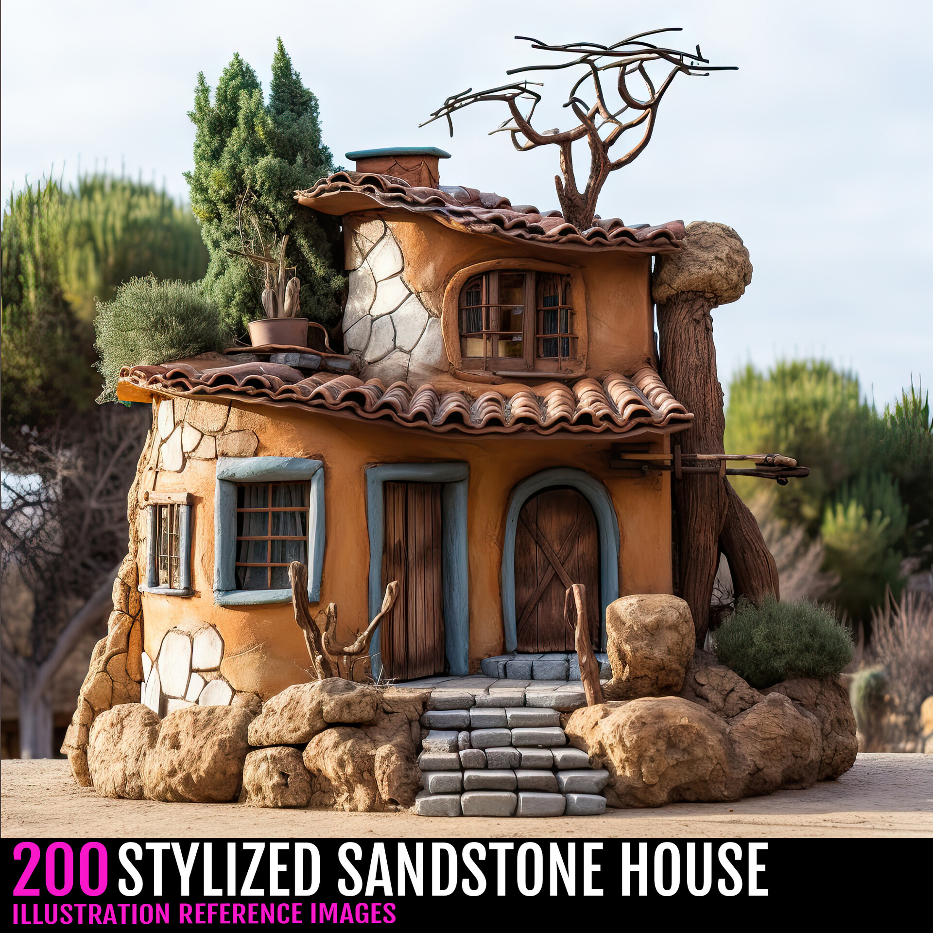 ArtStation - 200 STYLIZED SANDSTONE HOUSE