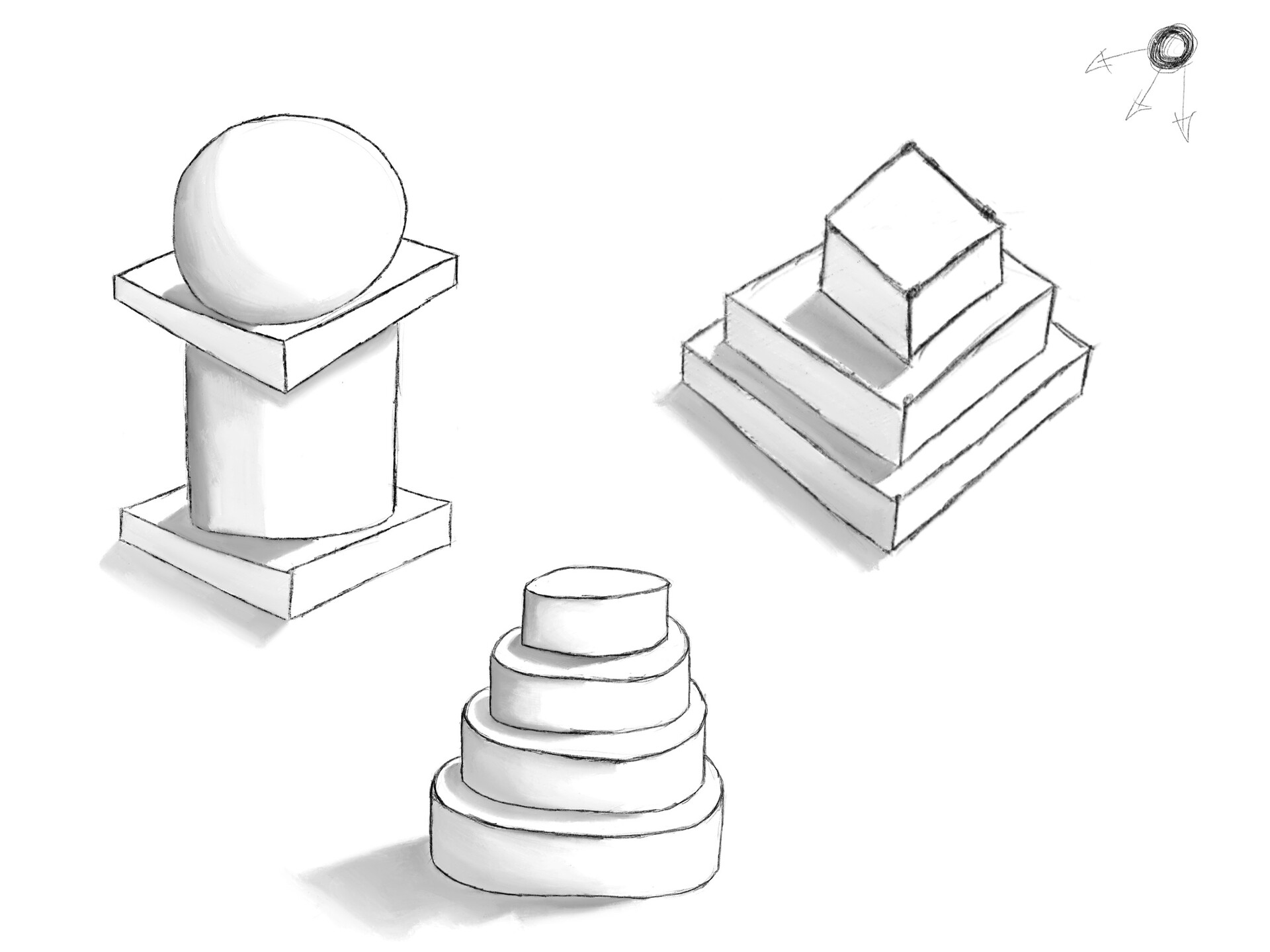 ArtStation - Day 4 The Stacking Table of my 21 days of drawing.