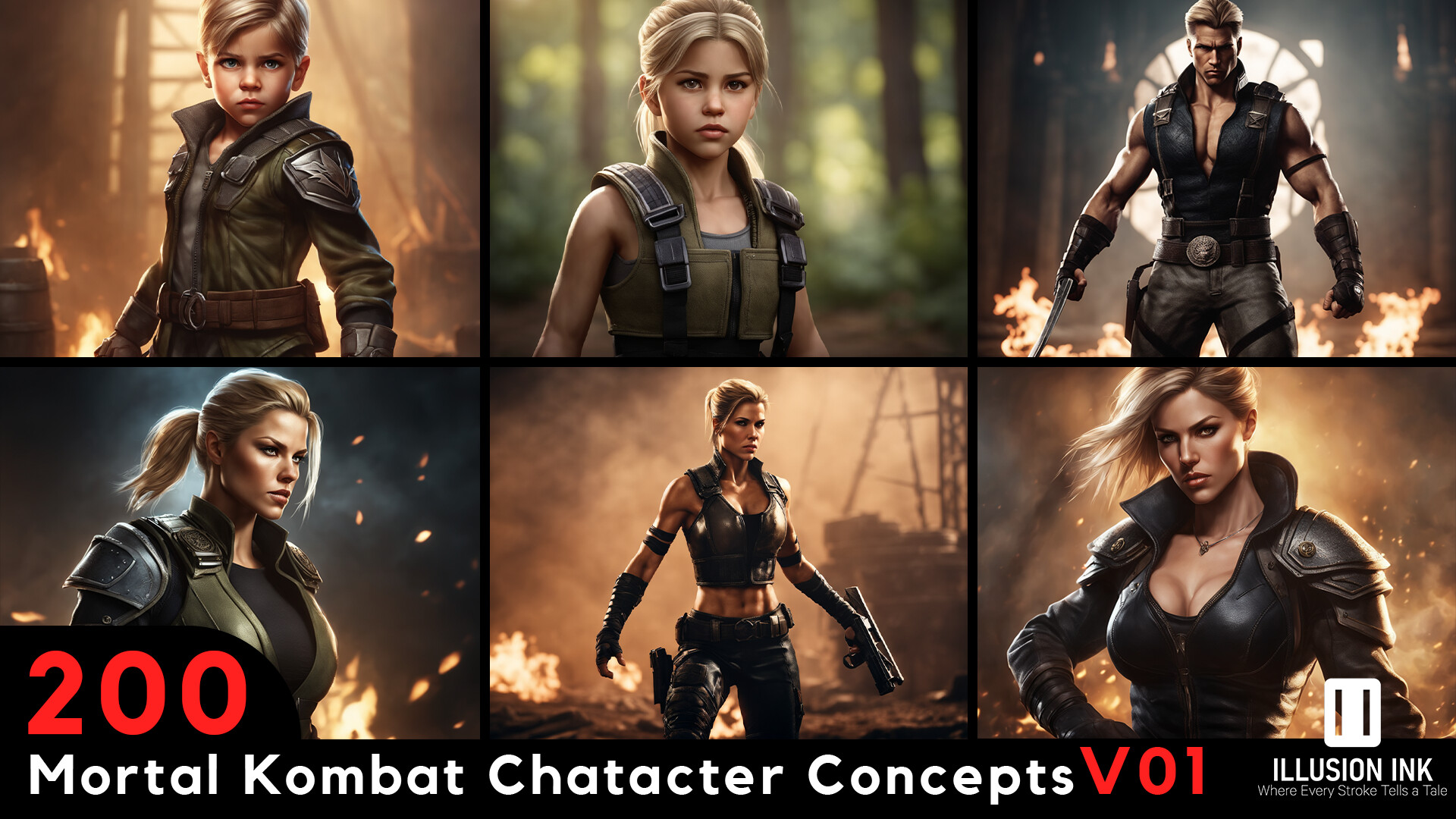 ILLUSION INK - 200 Mortal Kombat Characters Concept art - (different ...