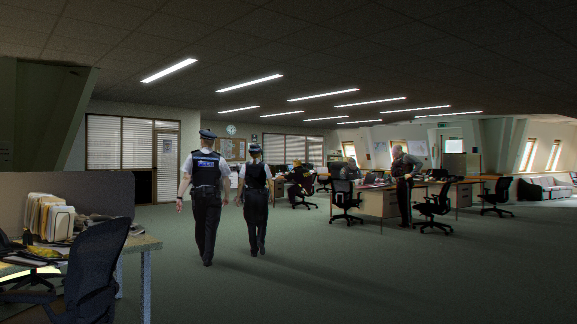 ArtStation - Red Eye: Police station intention