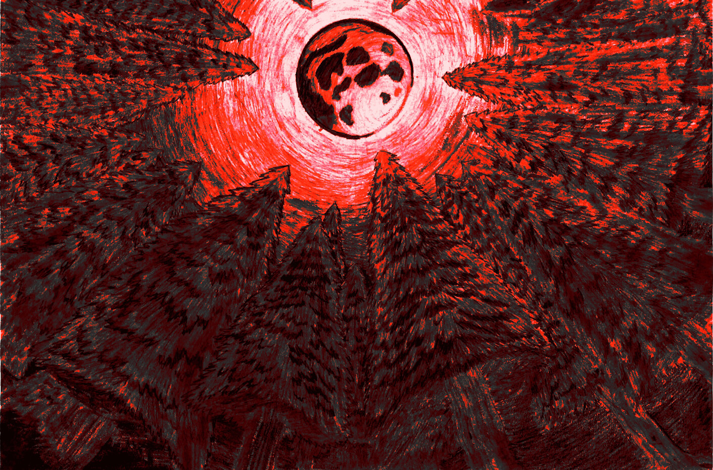 ArtStation - Forest Moon Drawing