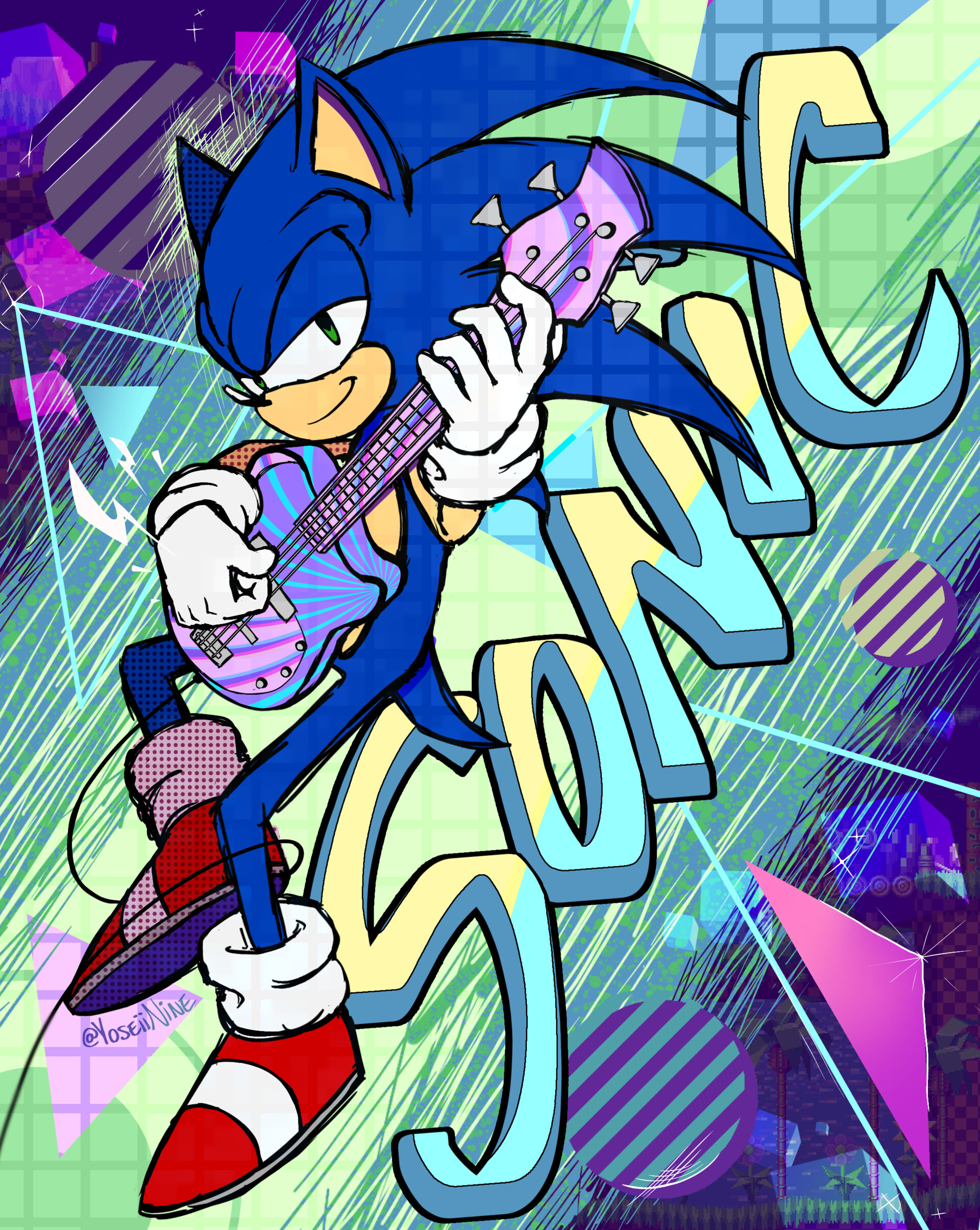 ArtStation - Sonic the Bassist!