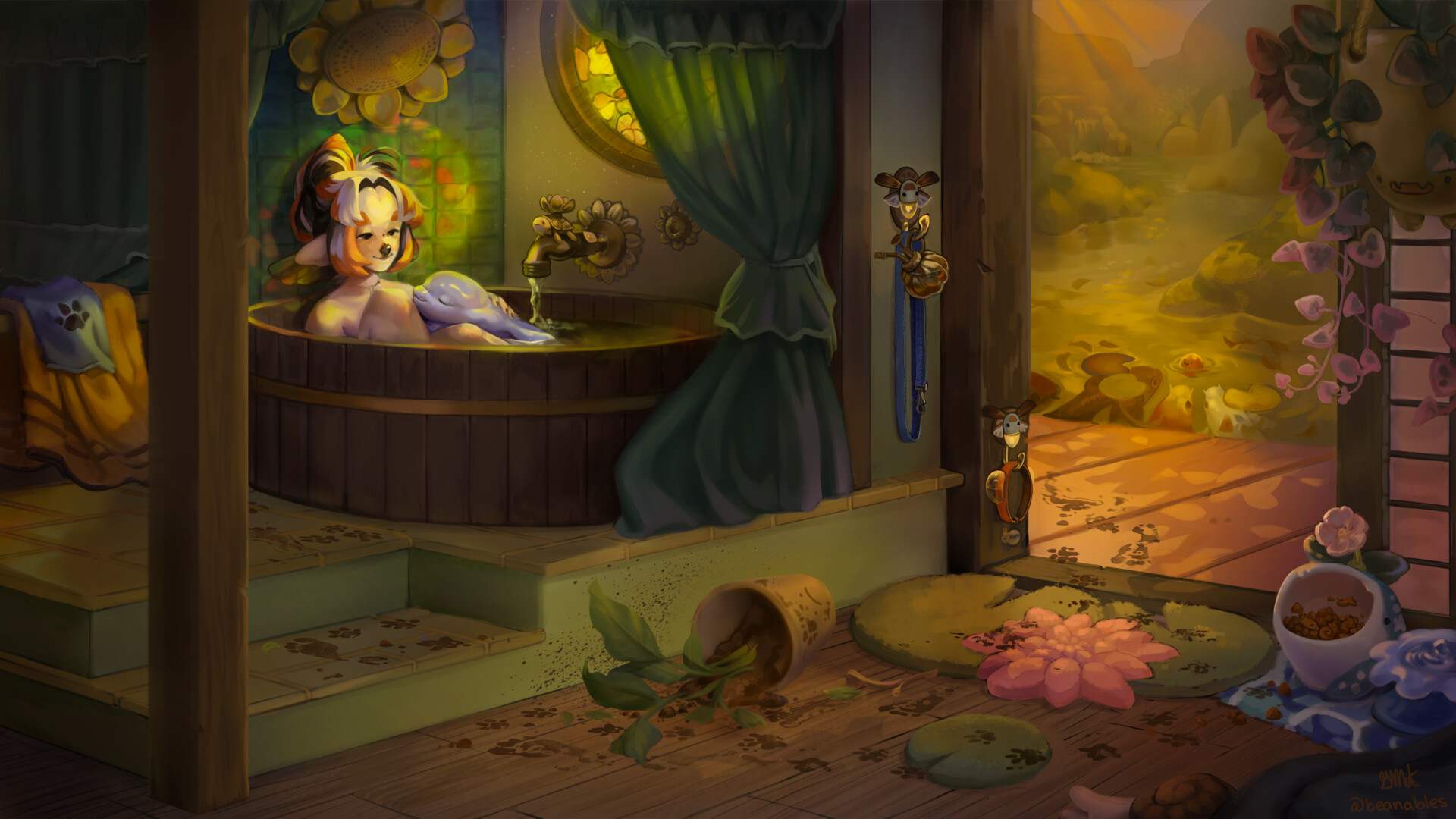 ArtStation - Bathing Beneath the Tailing Sun