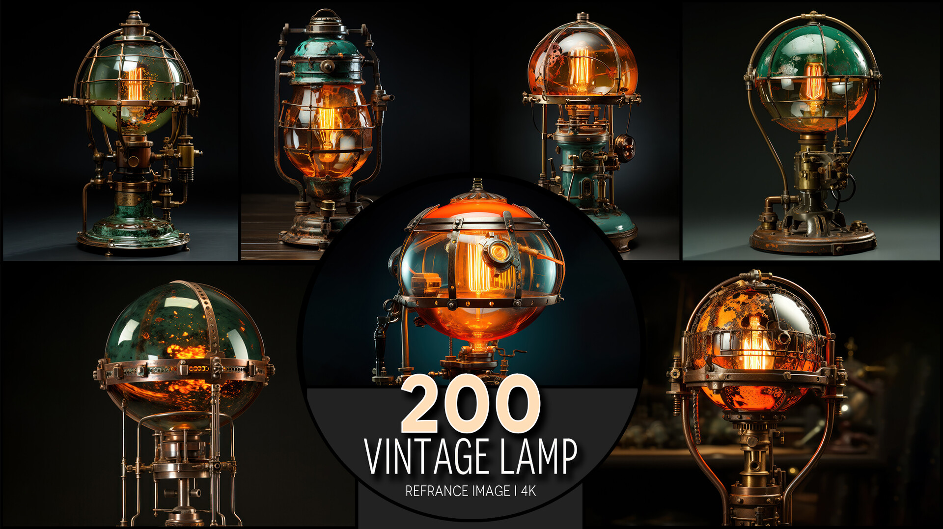 Pixel Ref - VINTAGE LAMP - 4K Reference/Concept Images