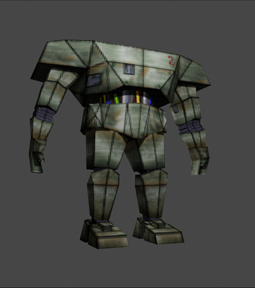 ArtStation - Low Poly PS1/N64 Mecha Video Game Project
