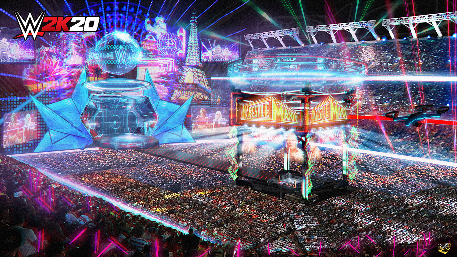Concept Art House - WWE 2K20 Arena concept designs