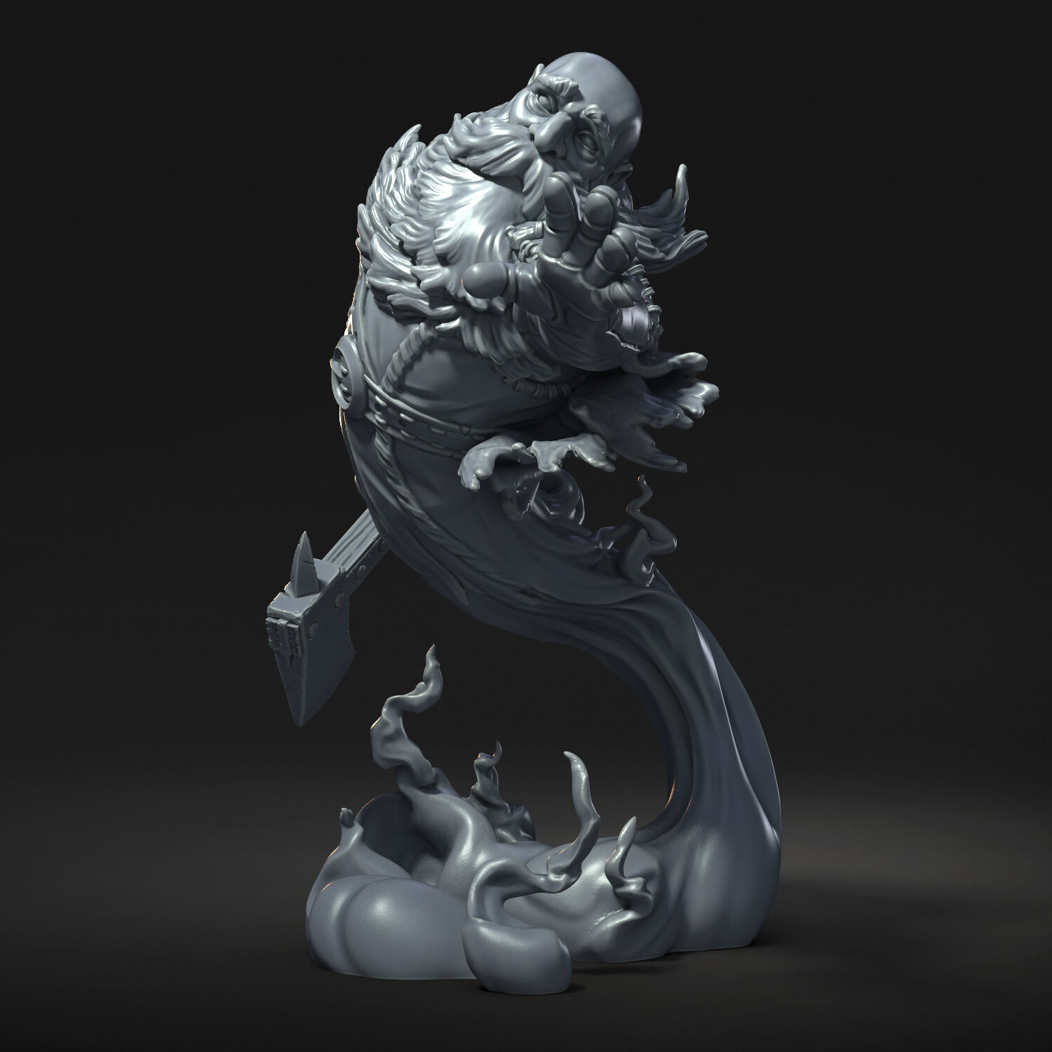 ArtStation - Ghost Dwarf -32mm Miniature