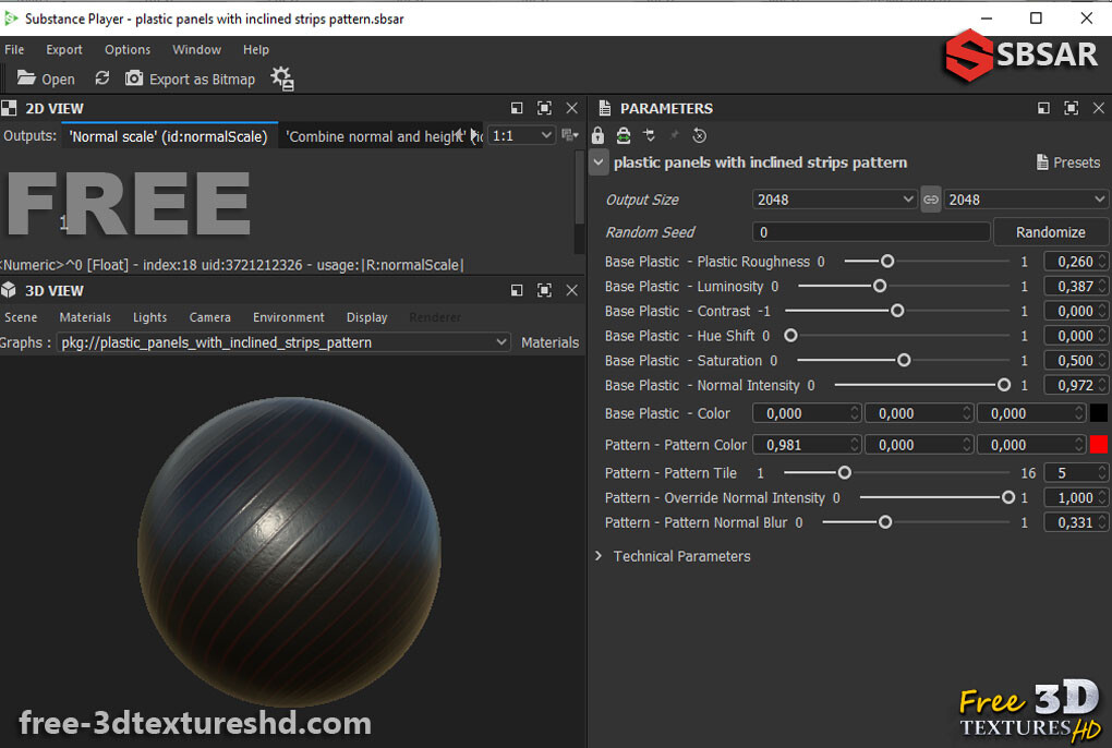 PBR Textures Free Download - Rubber with Strips PBR Texture Generator ...
