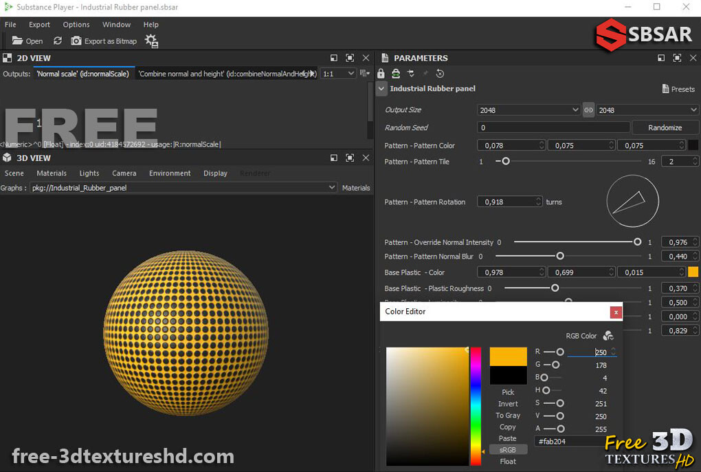 PBR Textures Free Download - Industrial Plastic Rubber Panel PBR ...