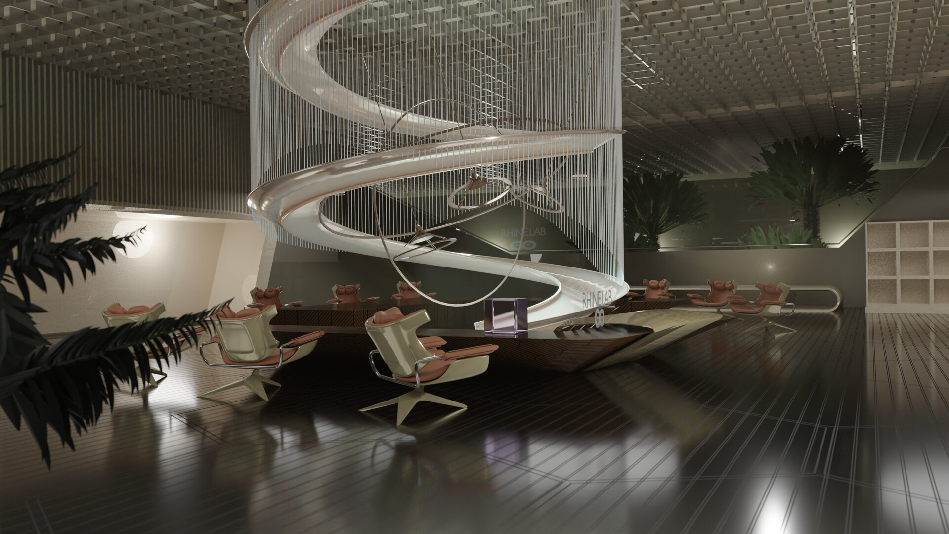 ArtStation - Arknights fanart Rhine Lab _ hall