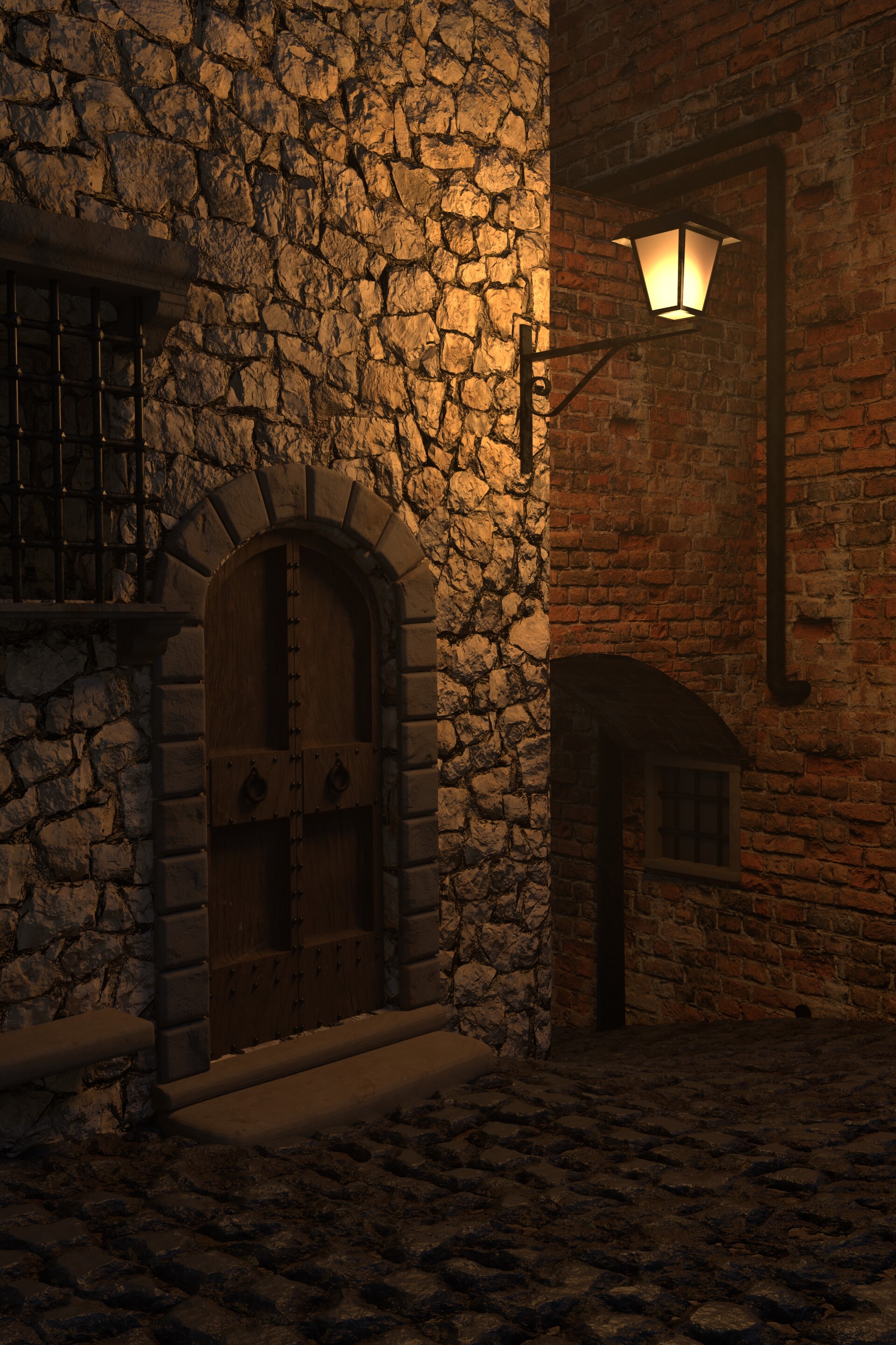 ArtStation - Vintage Night Scene - Blender