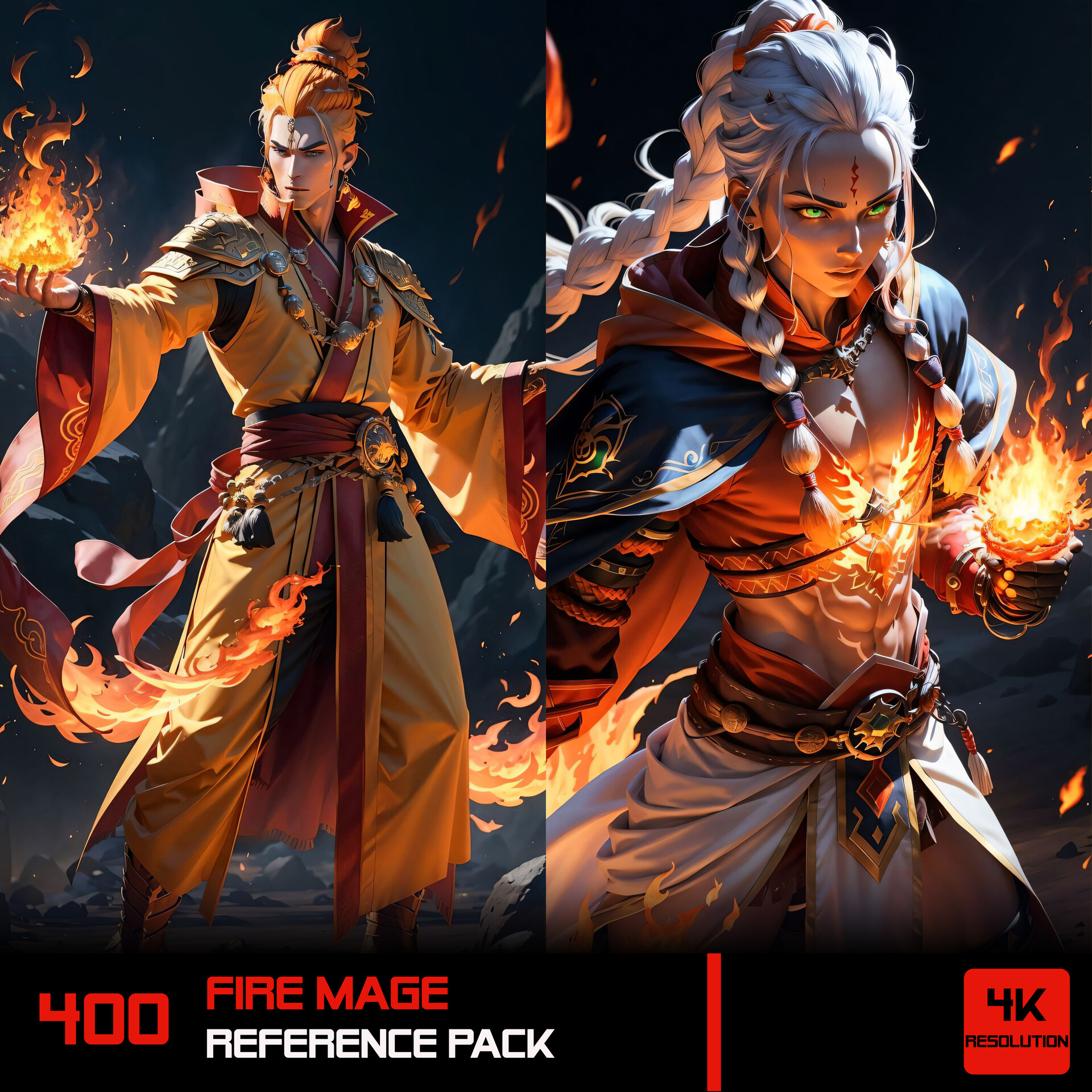 Toan Ng - 400 Fire Mage - Character Reference | 4K Resolution