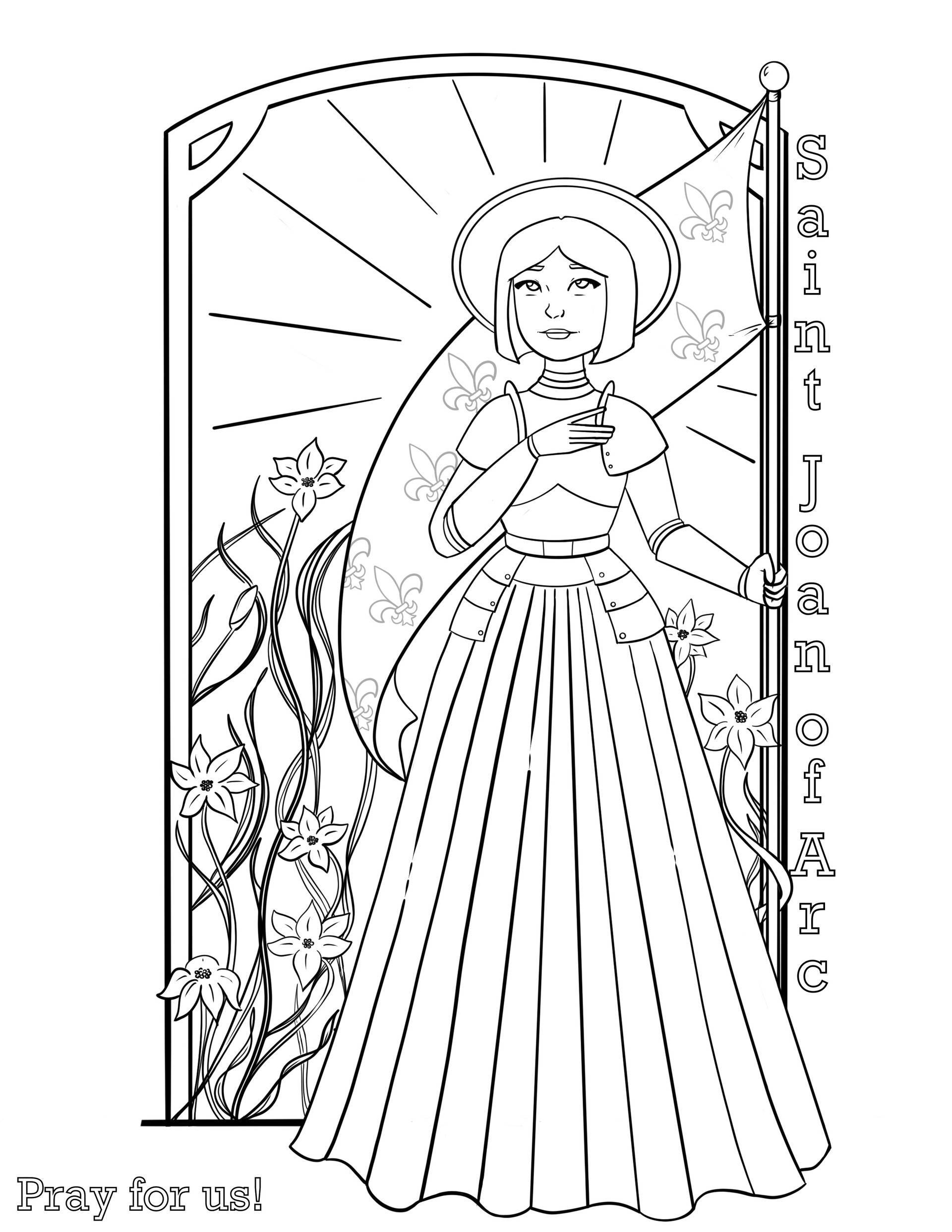 st joan of arc coloring sheet