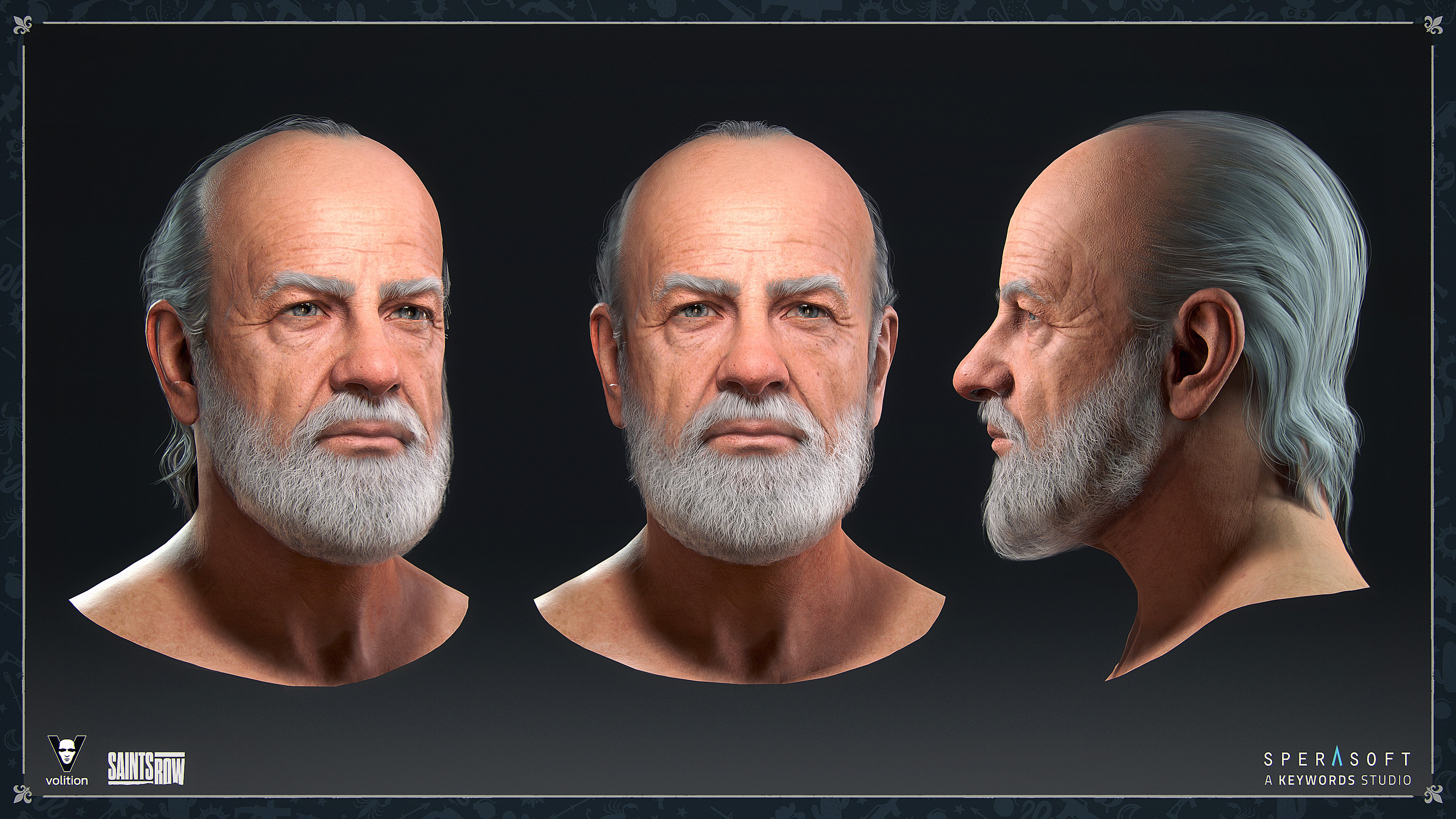 Sperasoft, a Keywords Studio - Saints Row: Carlin, Eli and Savvy heads