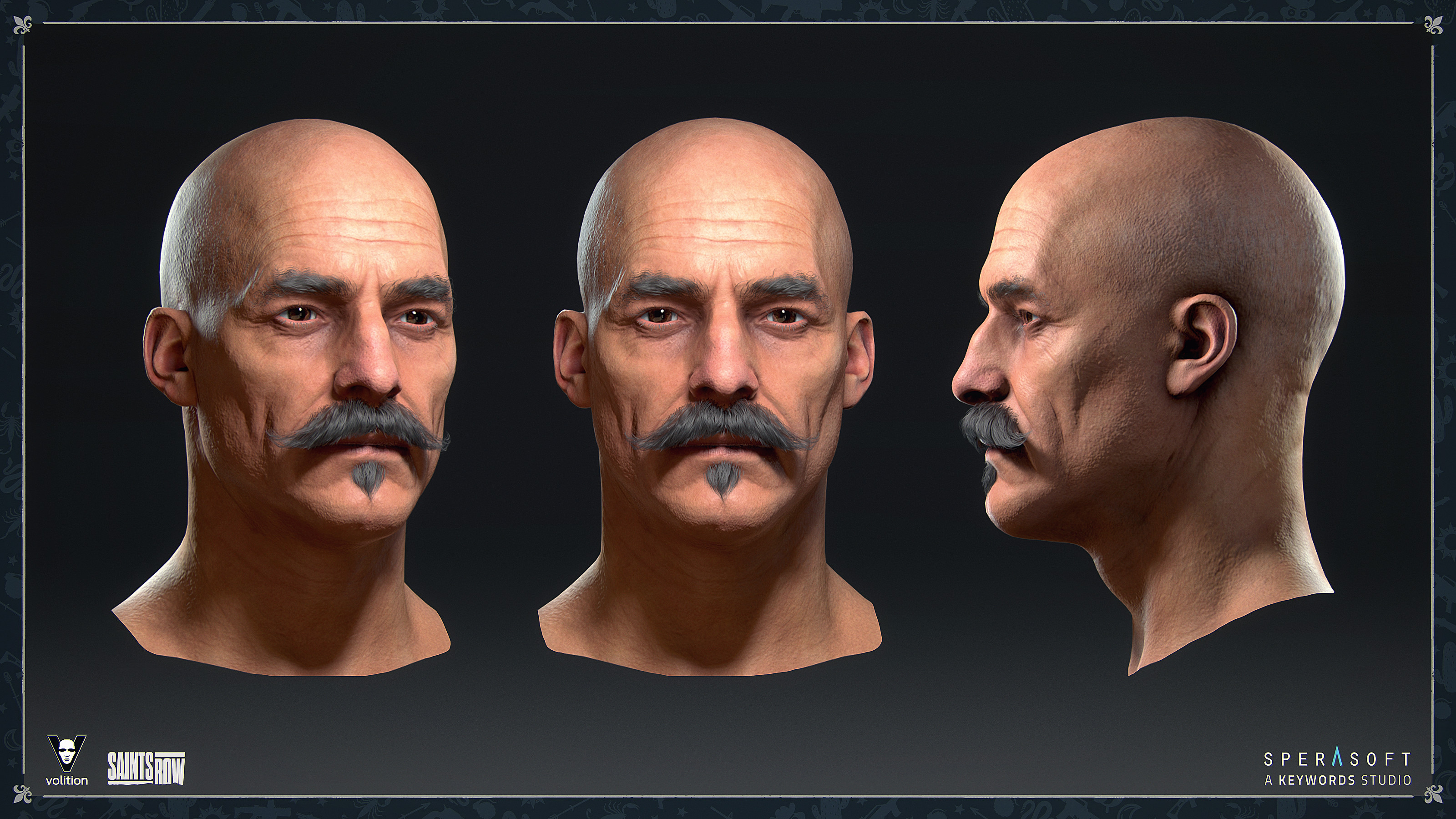 Sperasoft, a Keywords Studio - Saints Row: Aticus and Nahualli heads