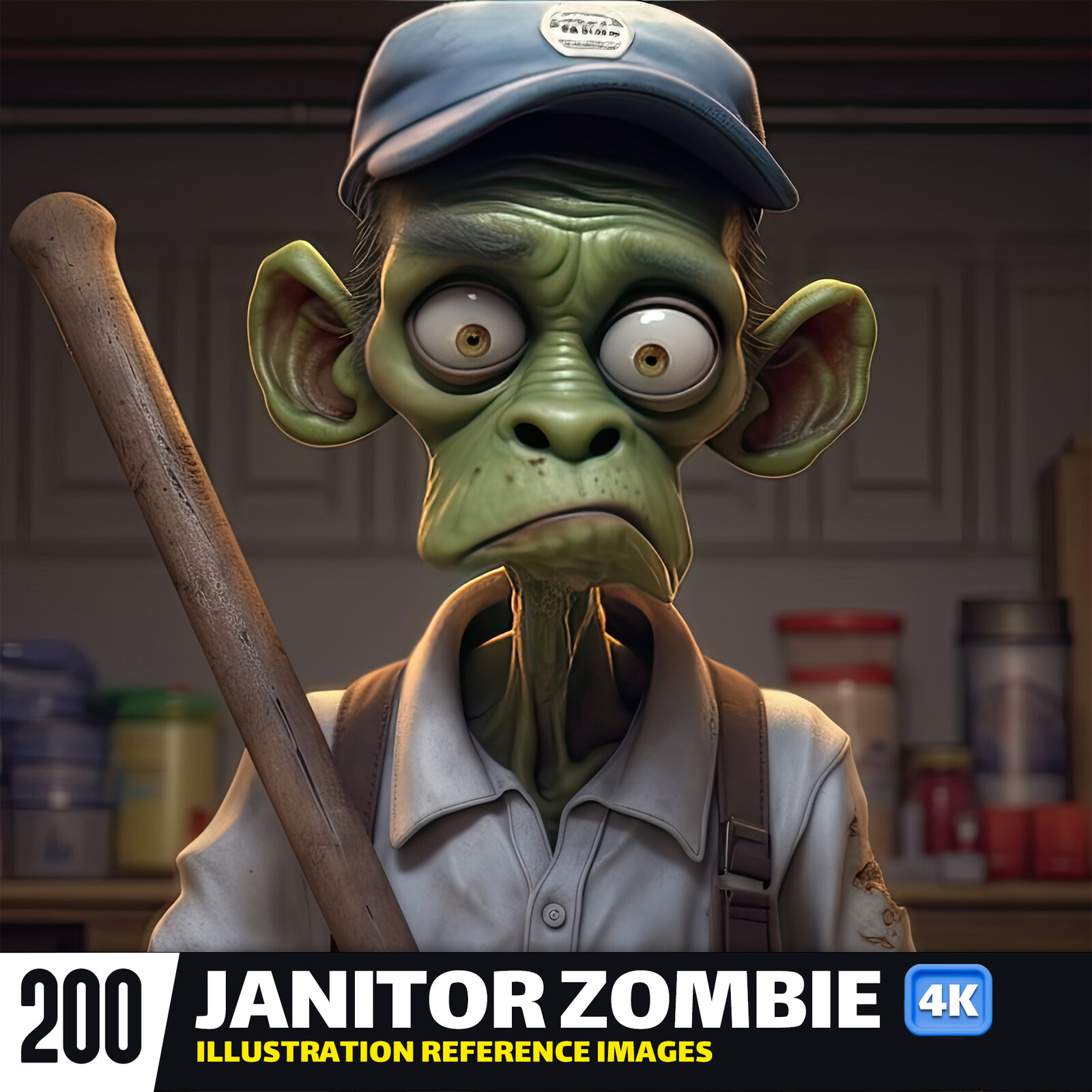 Starseed boy - Janitor Zombie VOL.01 | 4K Reference Images