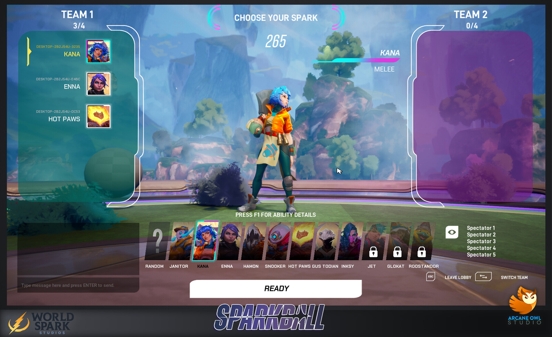 Arcane Owl Studio - Sparkball: Glamour Shots/Loading Screens