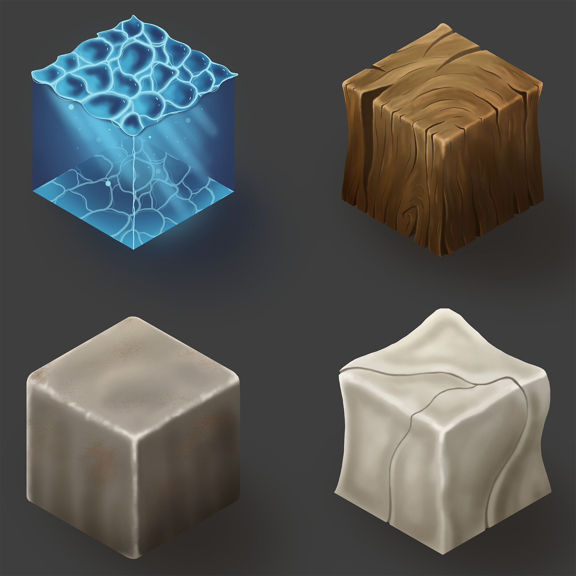 ArtStation - Painting Stylized Texture Practice