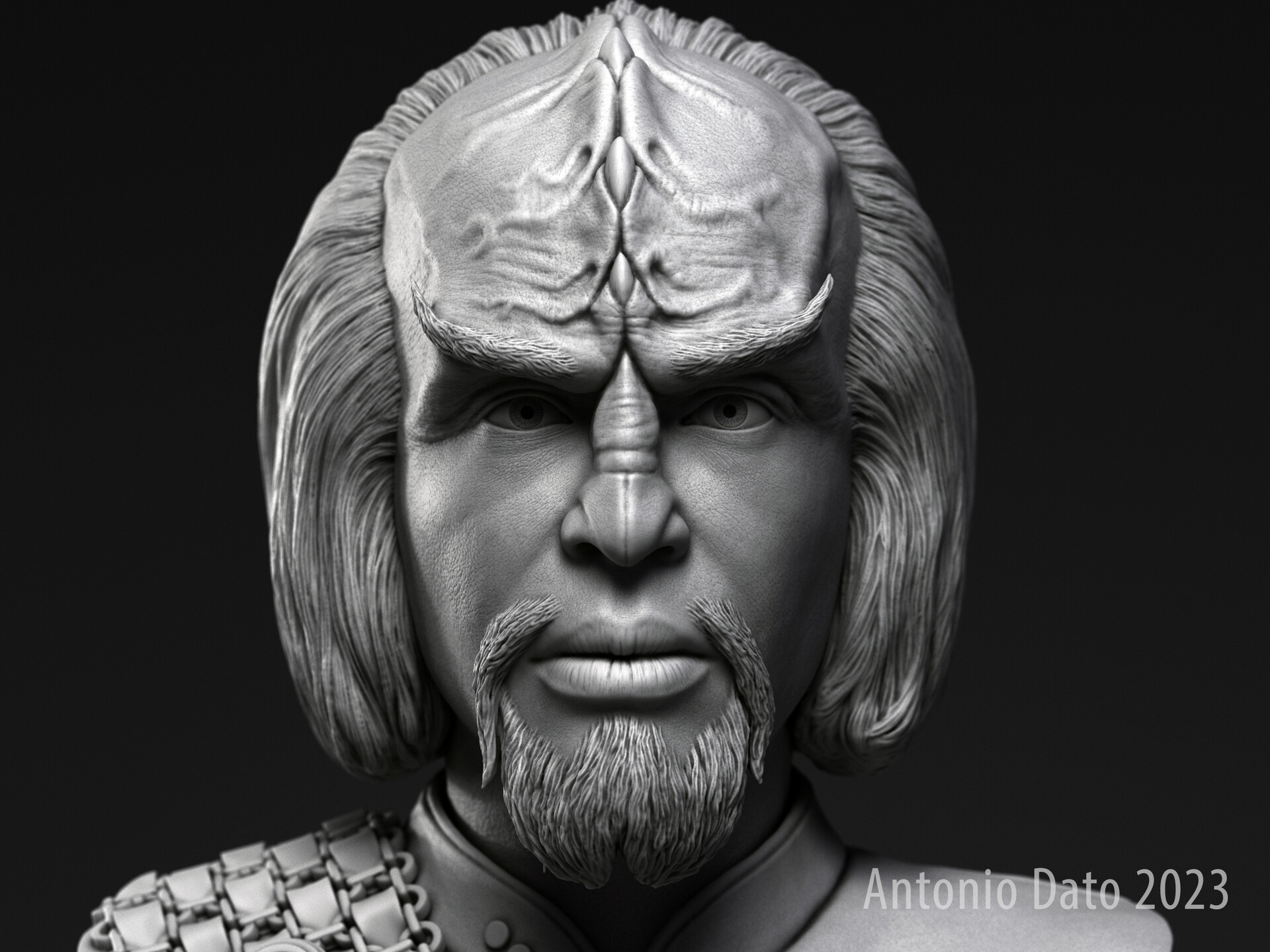 ArtStation - Michael Dorn as Worf Bust