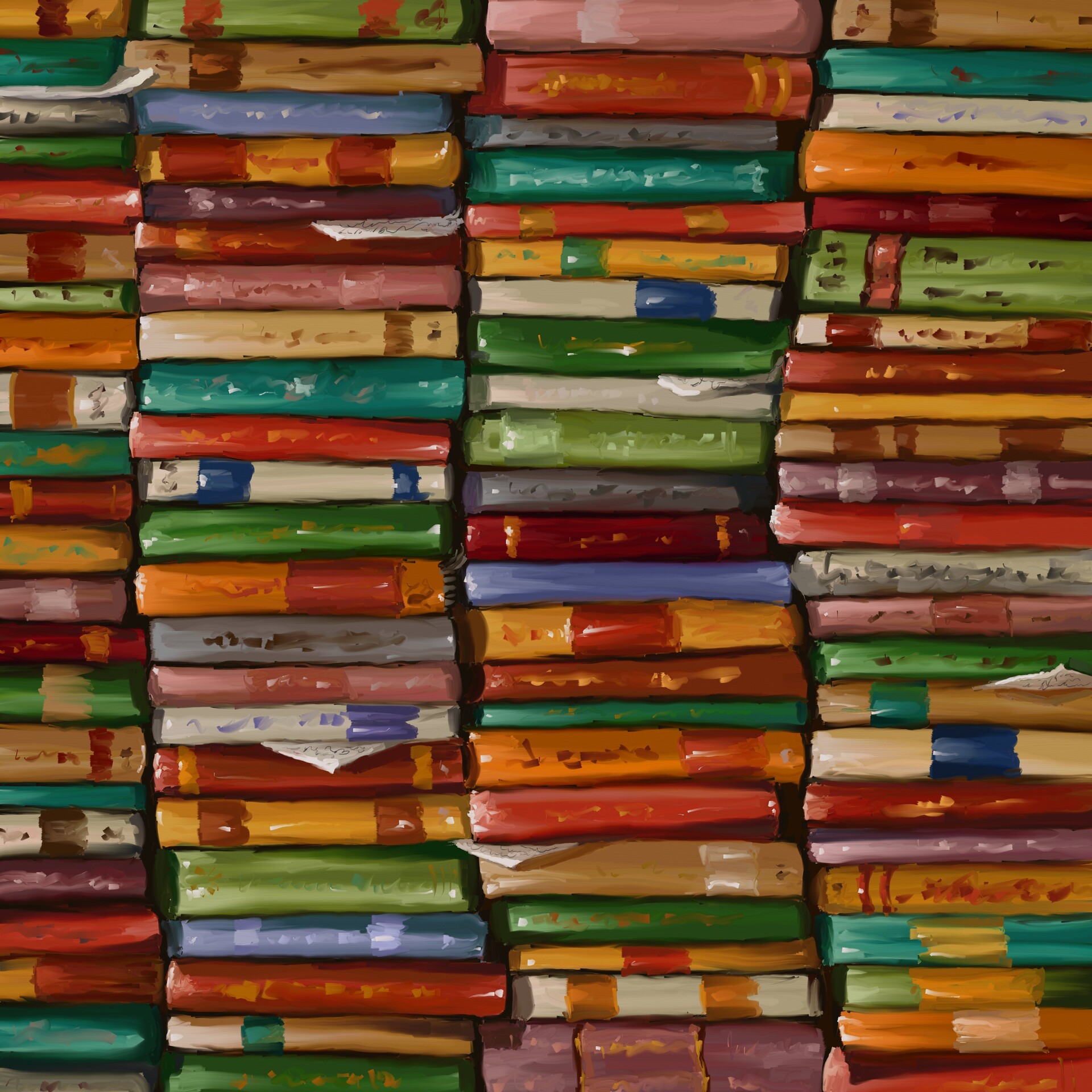 ArtStation - A pile of books