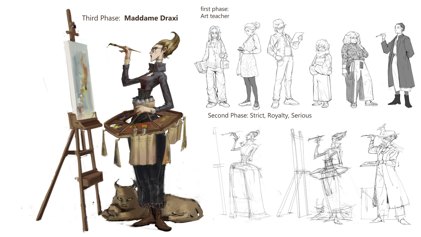 Michael Zhang - Maddame Draxi, Art Teacher Concept