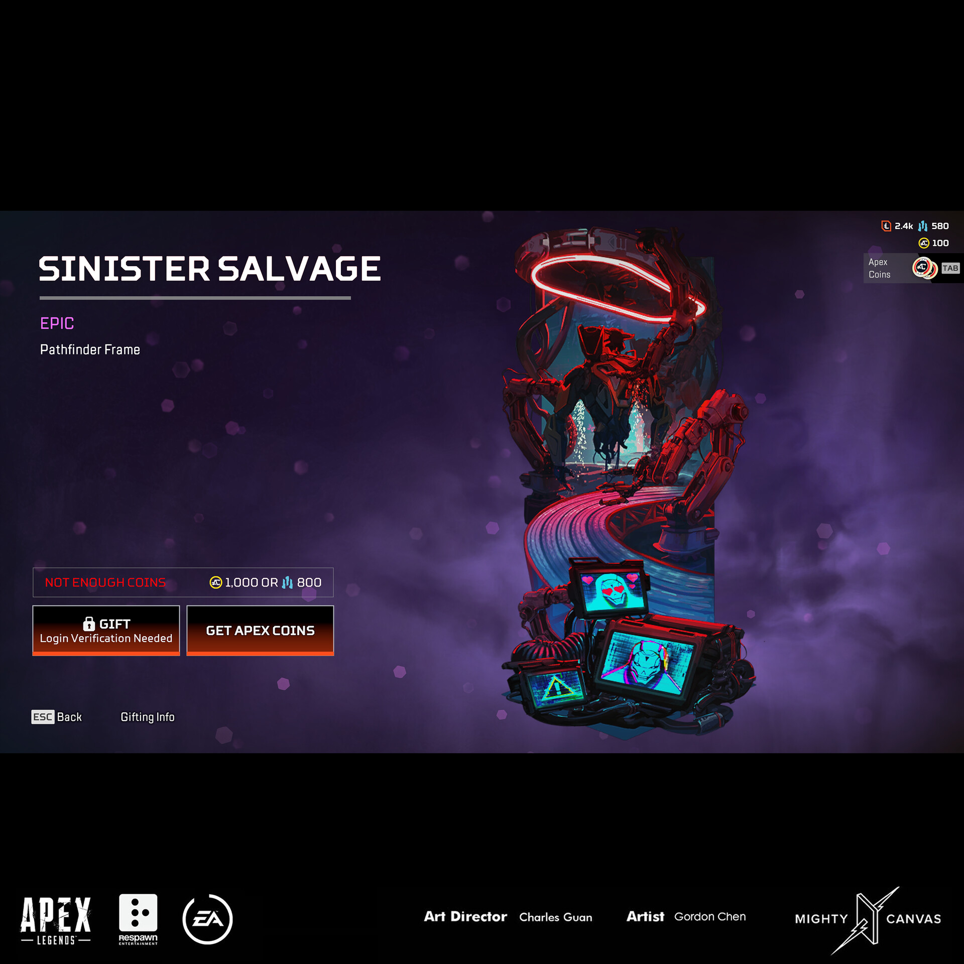 Gordon Chen - Apex Legends // Sinister Salvage - Epic