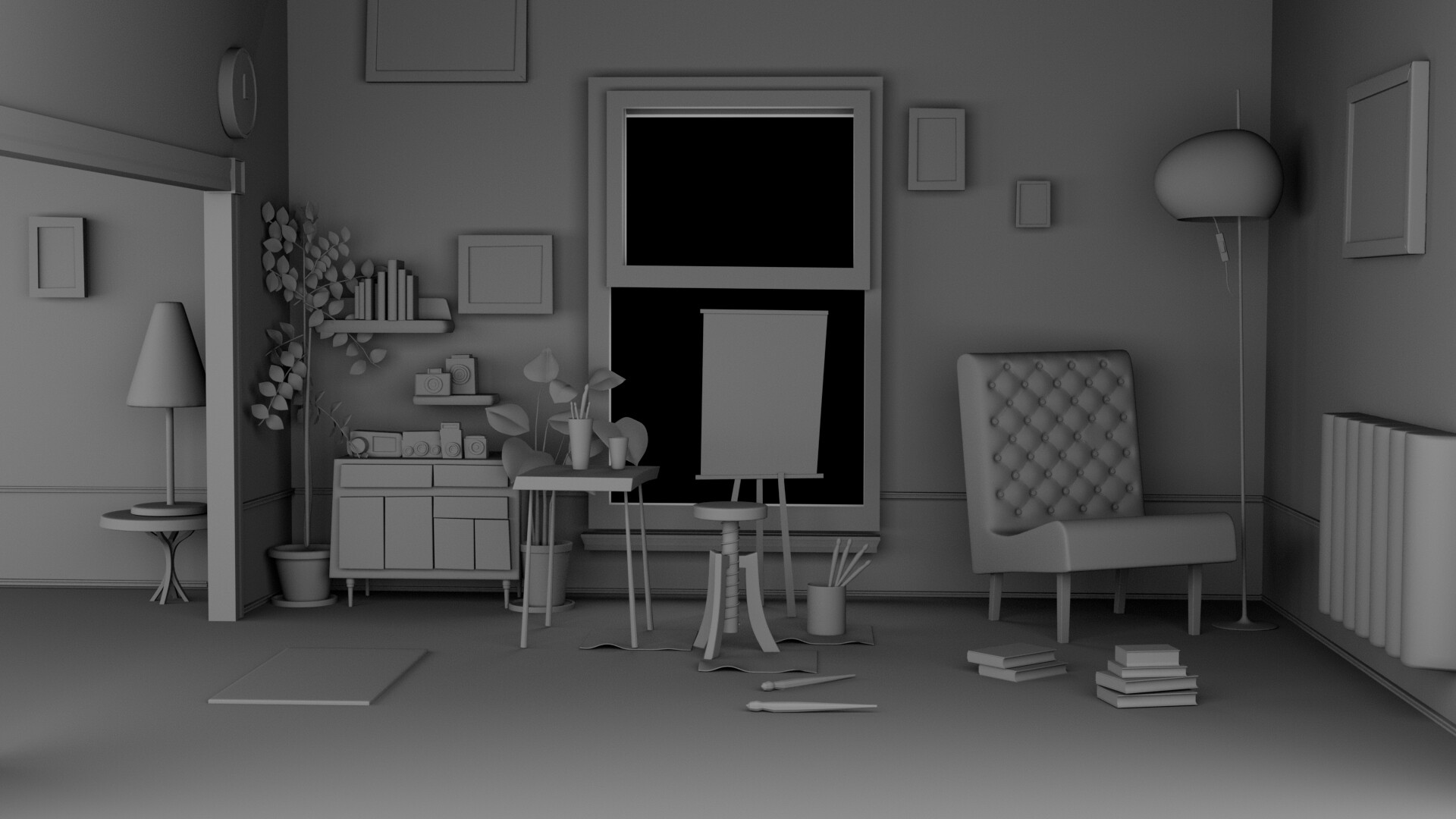 ArtStation - 3d room interior