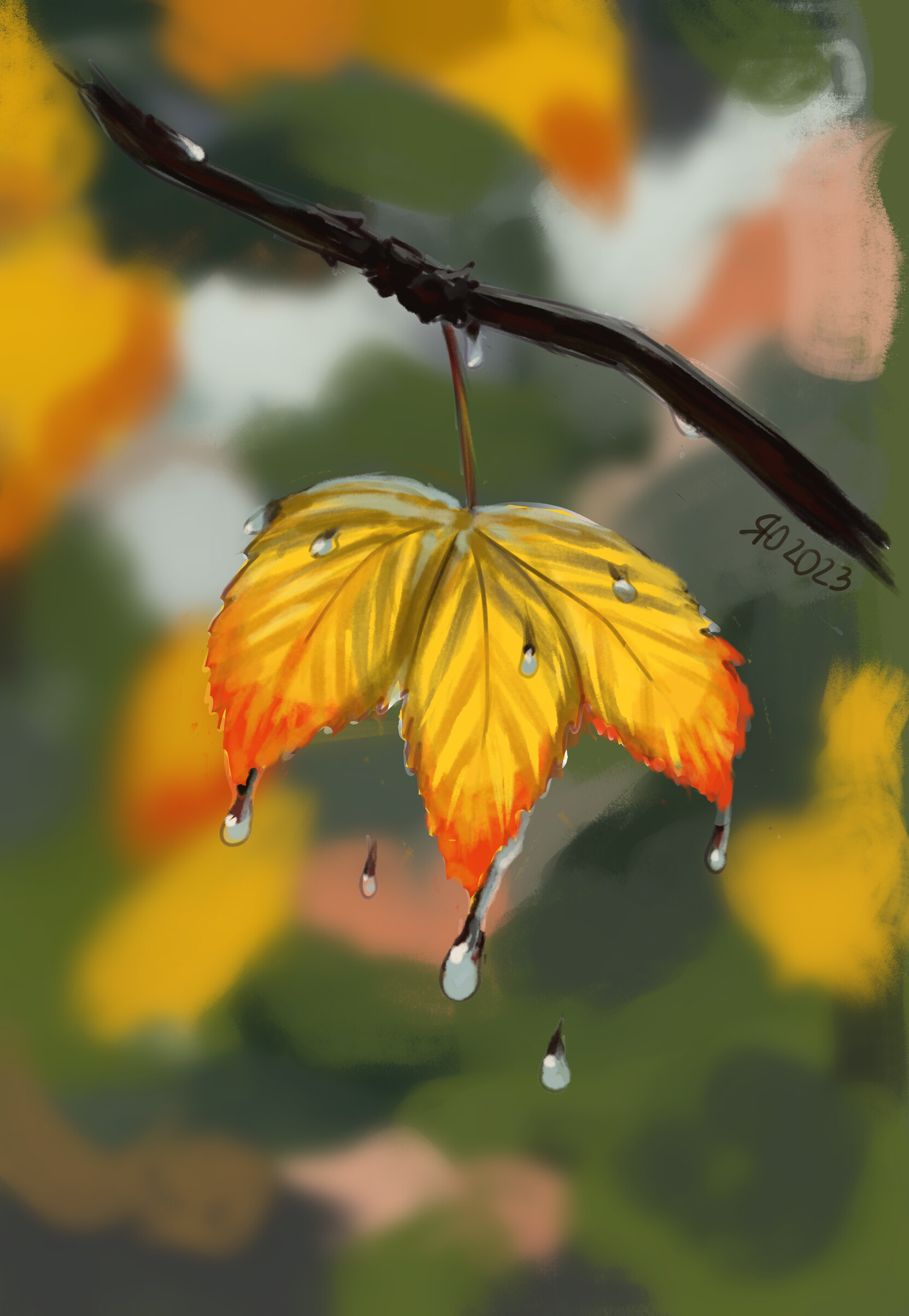 ArtStation - Autumn leaf