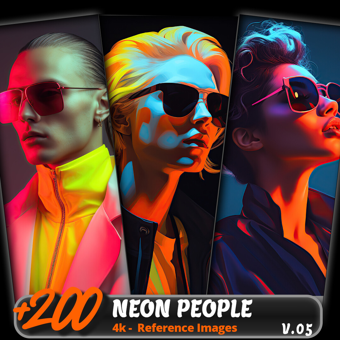 ArtStation - NEON PEOPLE VOL. 05/ 4K/ Reference Image