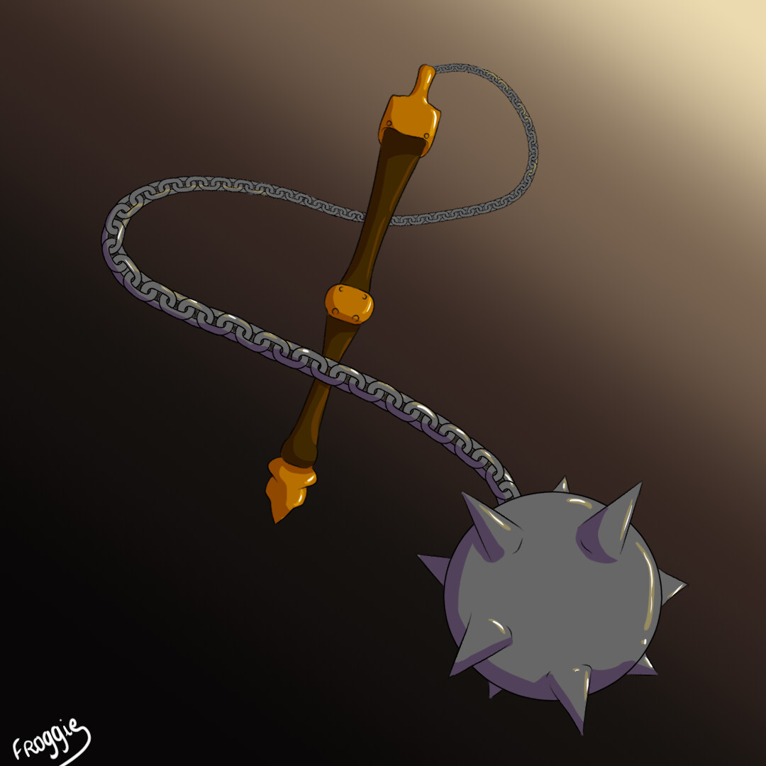 ArtStation - DnD Inktober Day 21 - Flail