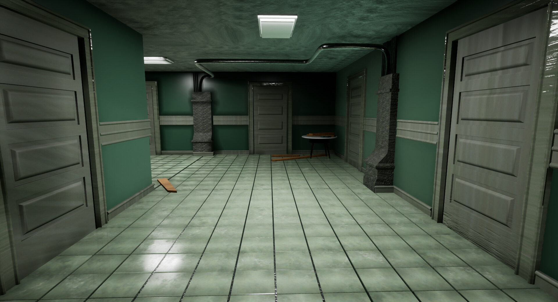 ArtStation - Dreary Hallway Game Level