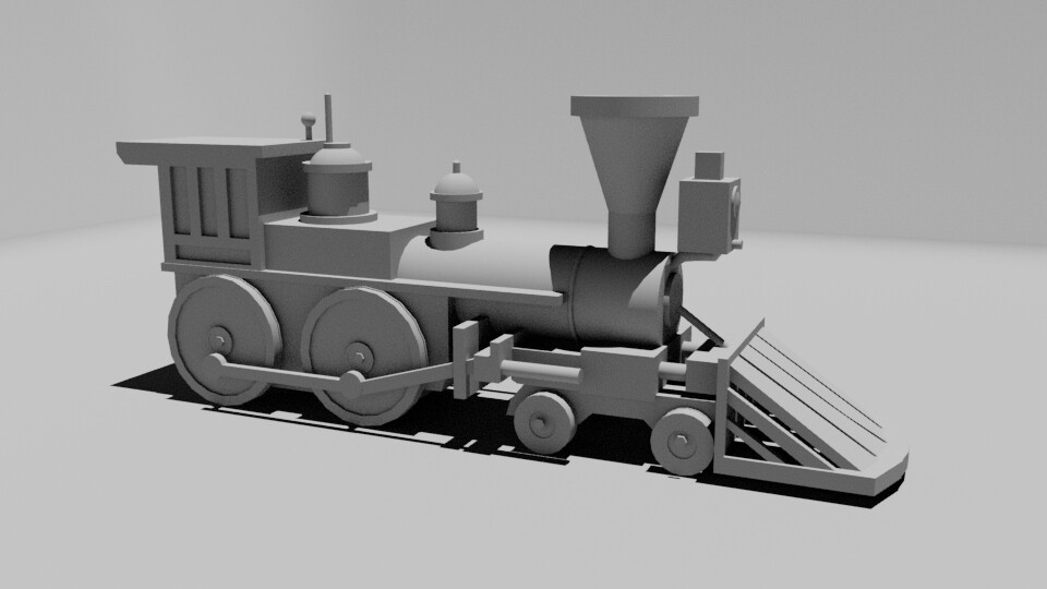 ArtStation - Old steam locomotive 3D Model train toy