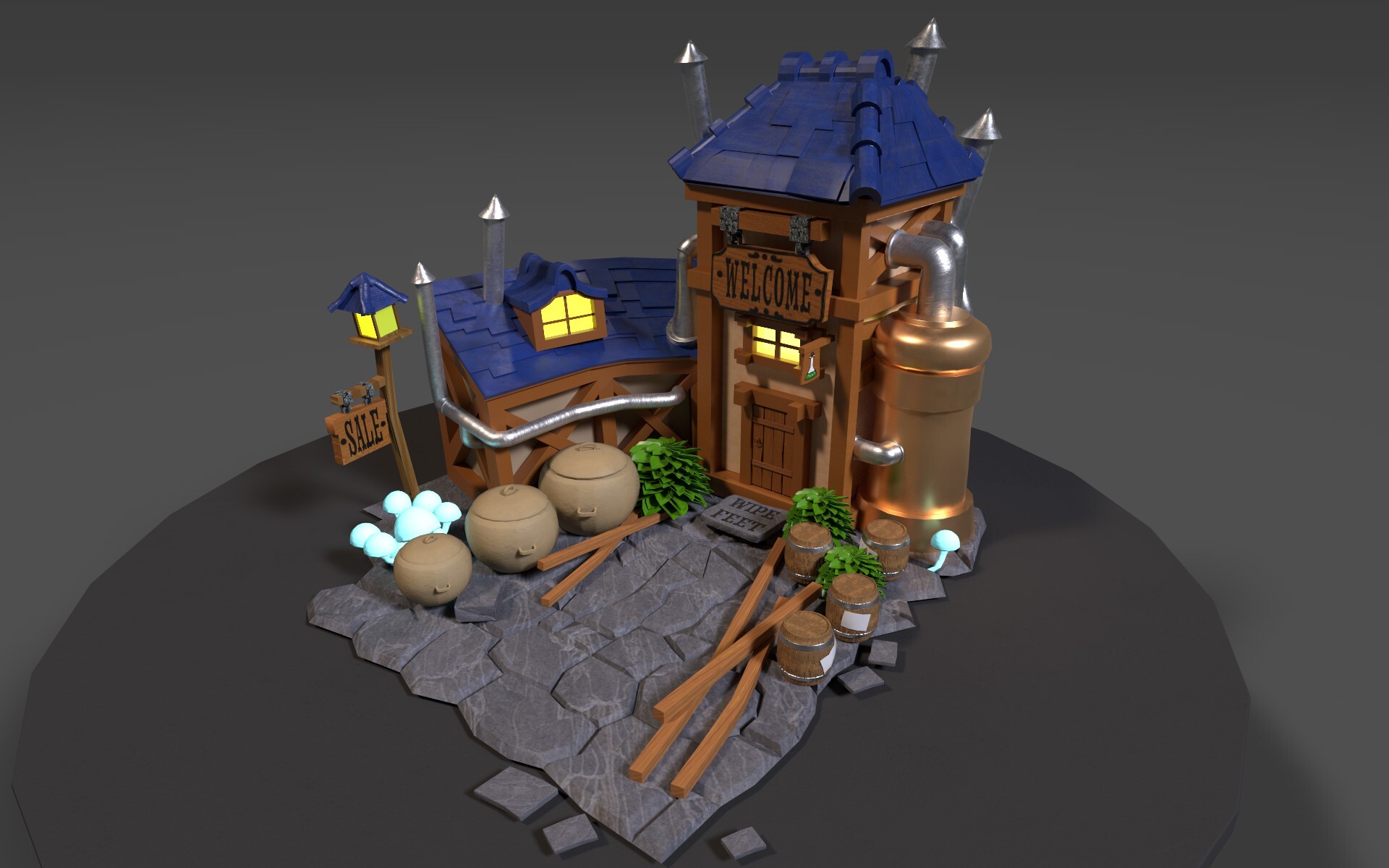 ArtStation - Alchemy Shop in 3D