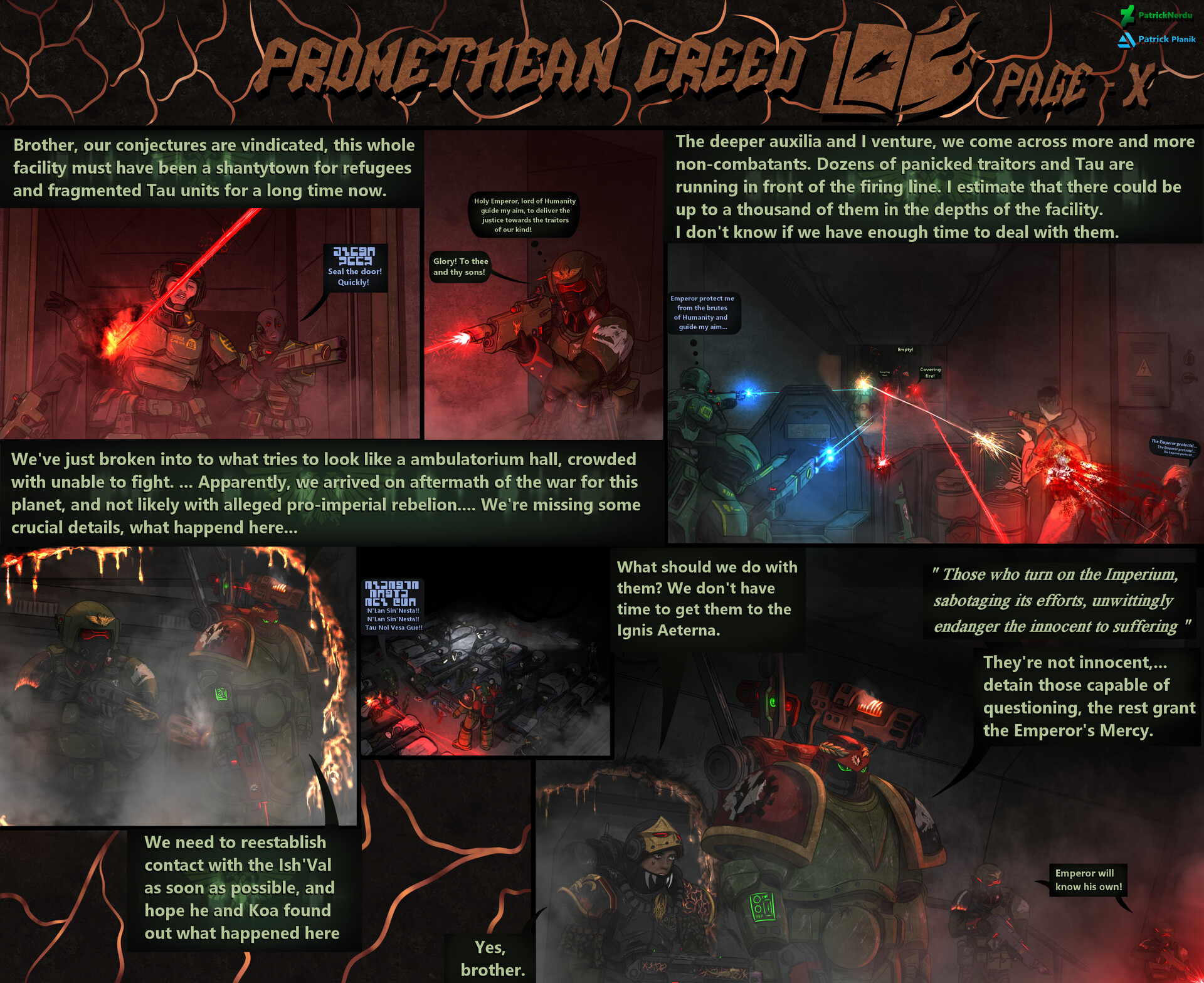 ArtStation - Promethean Creed pages 1-10 - Warhammer 40k Fan Webcomic