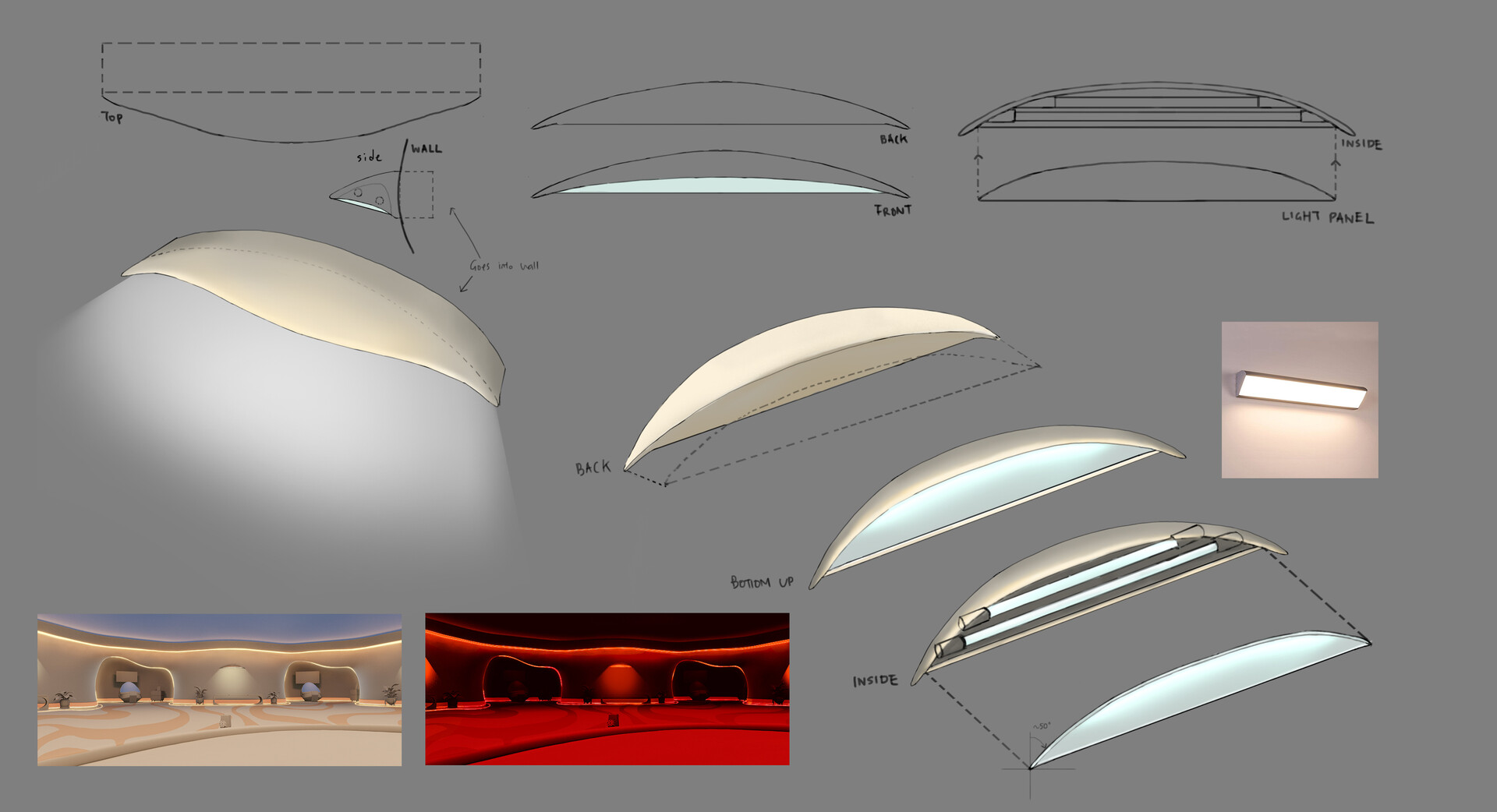 ArtStation - ALONE: wall light design