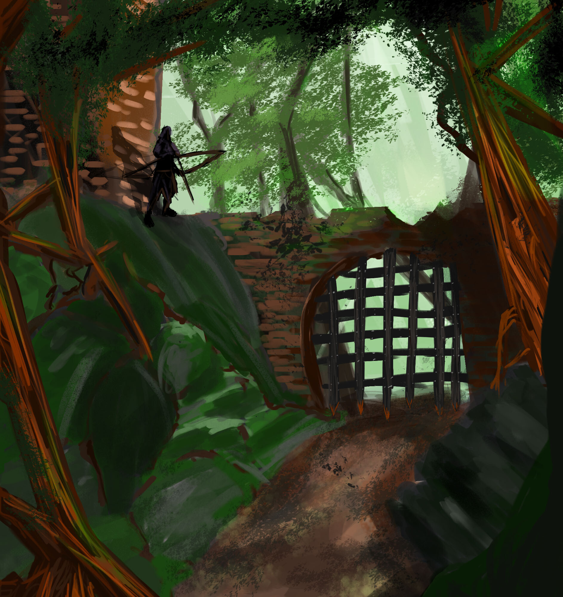 ArtStation - The gate in the forest