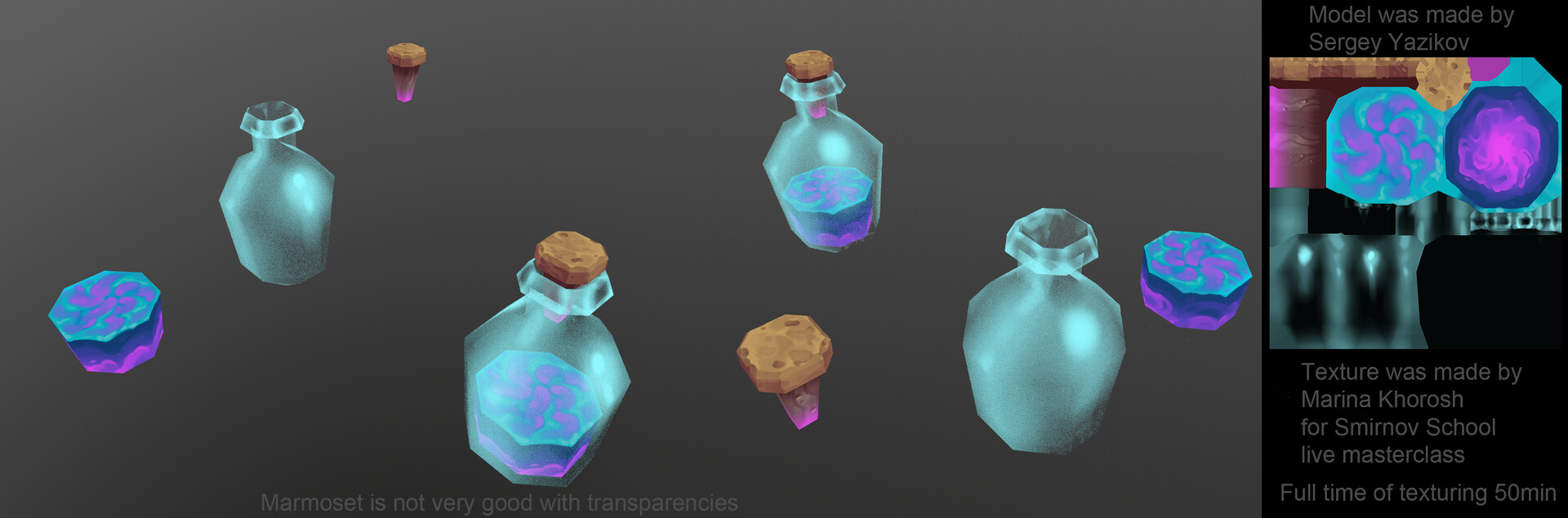 ArtStation - 50min texture - Bottle