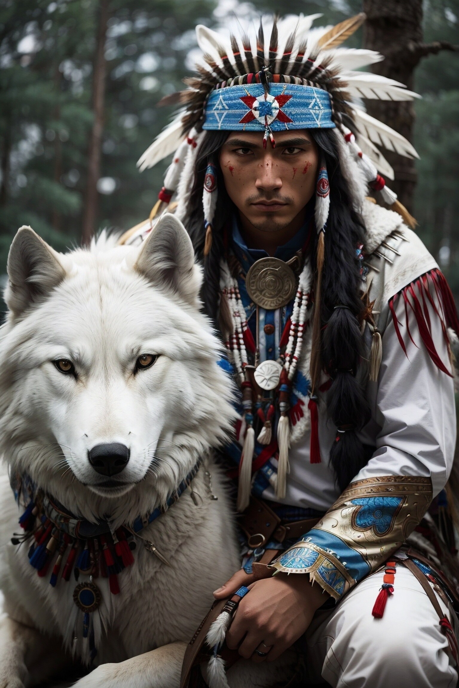 native american wolf warrior