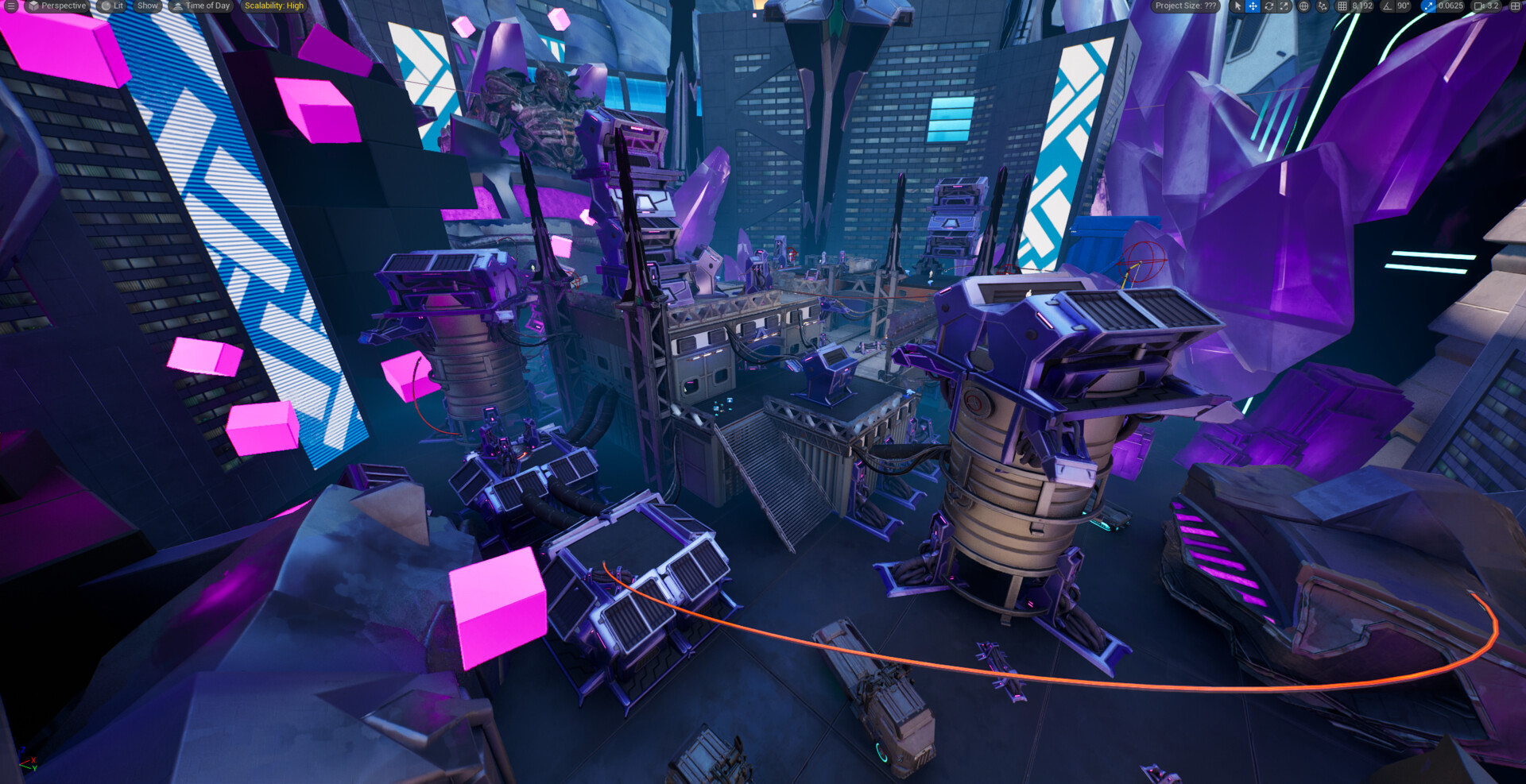 ArtStation - Cyberfuturistic Free for All - UEFN project