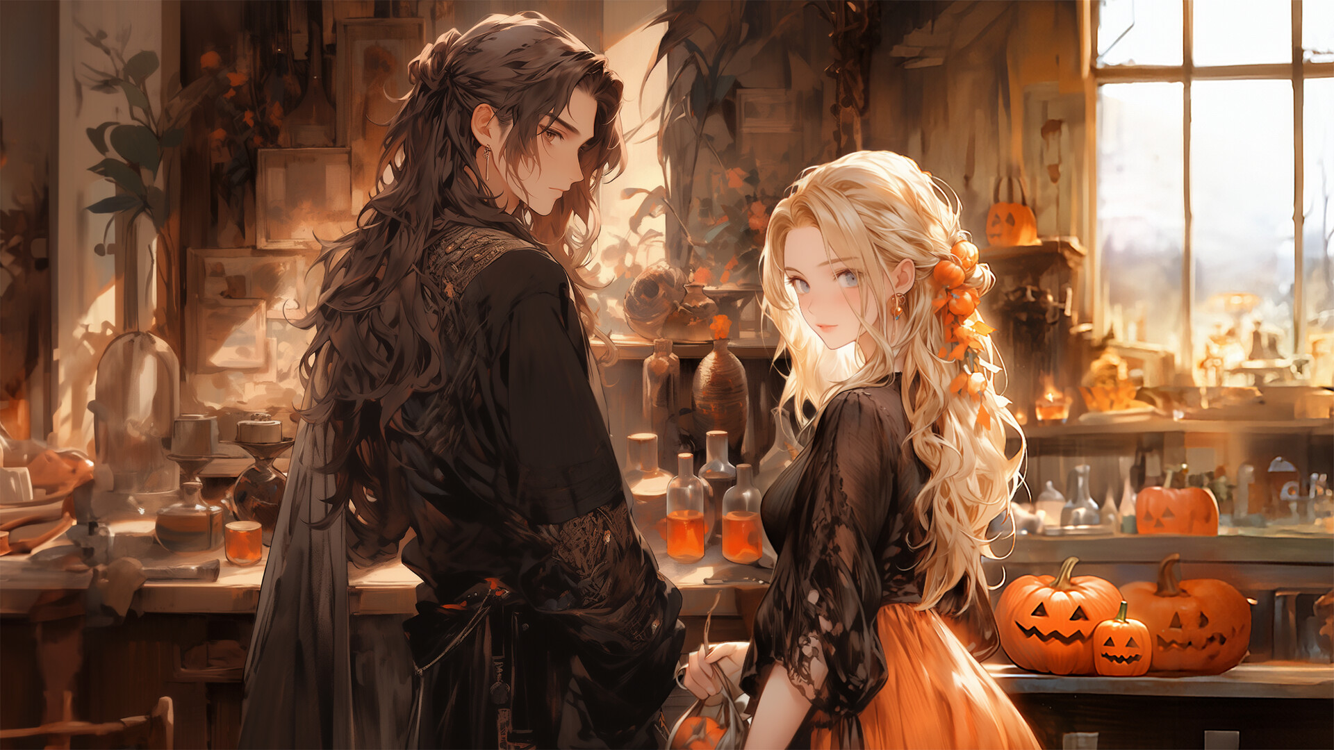 ArtStation - Adrian and Elena are celebrating Halloween together