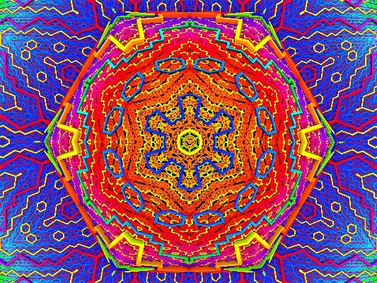 dlart - Hexagonal star fractal 145