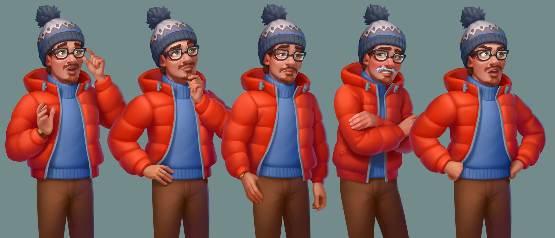 ArtStation - Casual game character emotions for Township