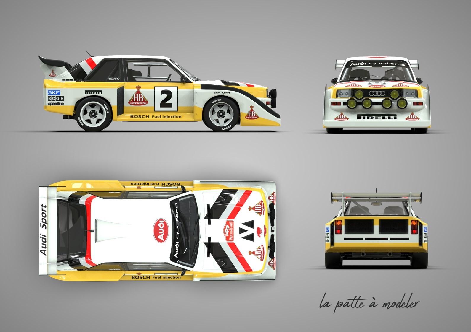 LA PATTE A MODELER - Audi Quattro S1