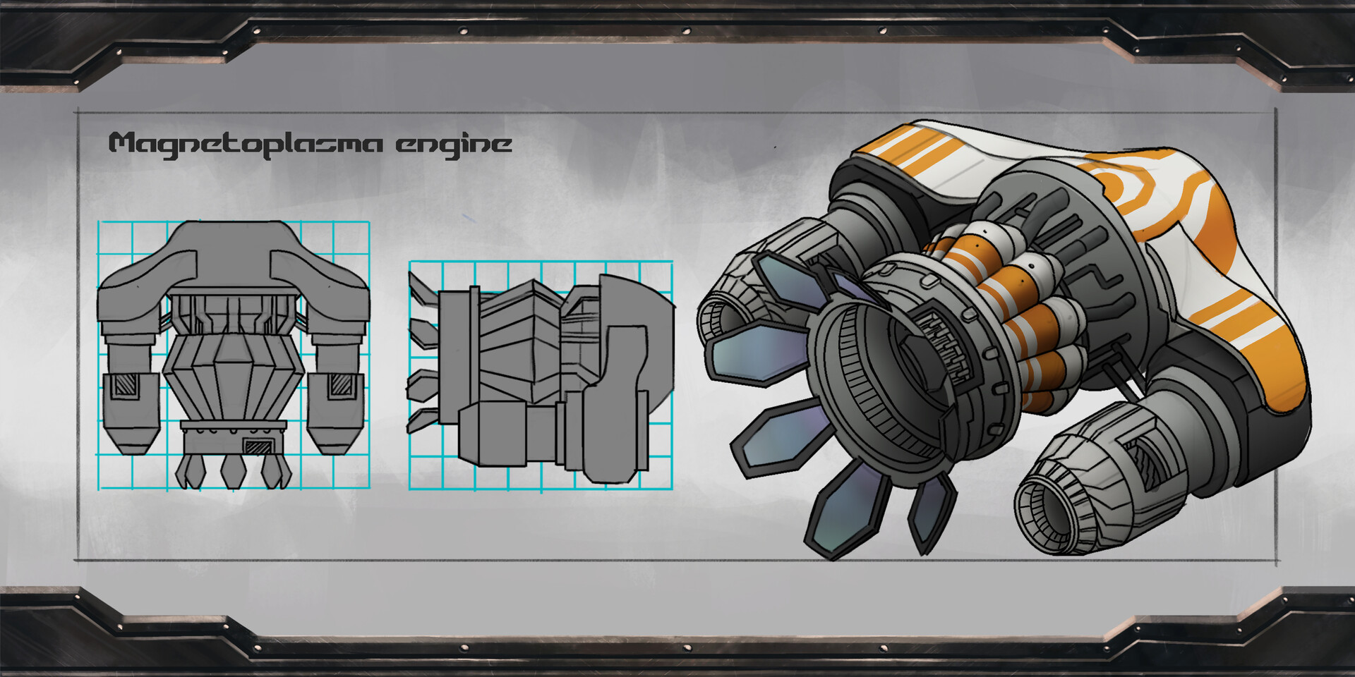 Irene Cabrejas - Derelict void engines and hull designs - Studio work