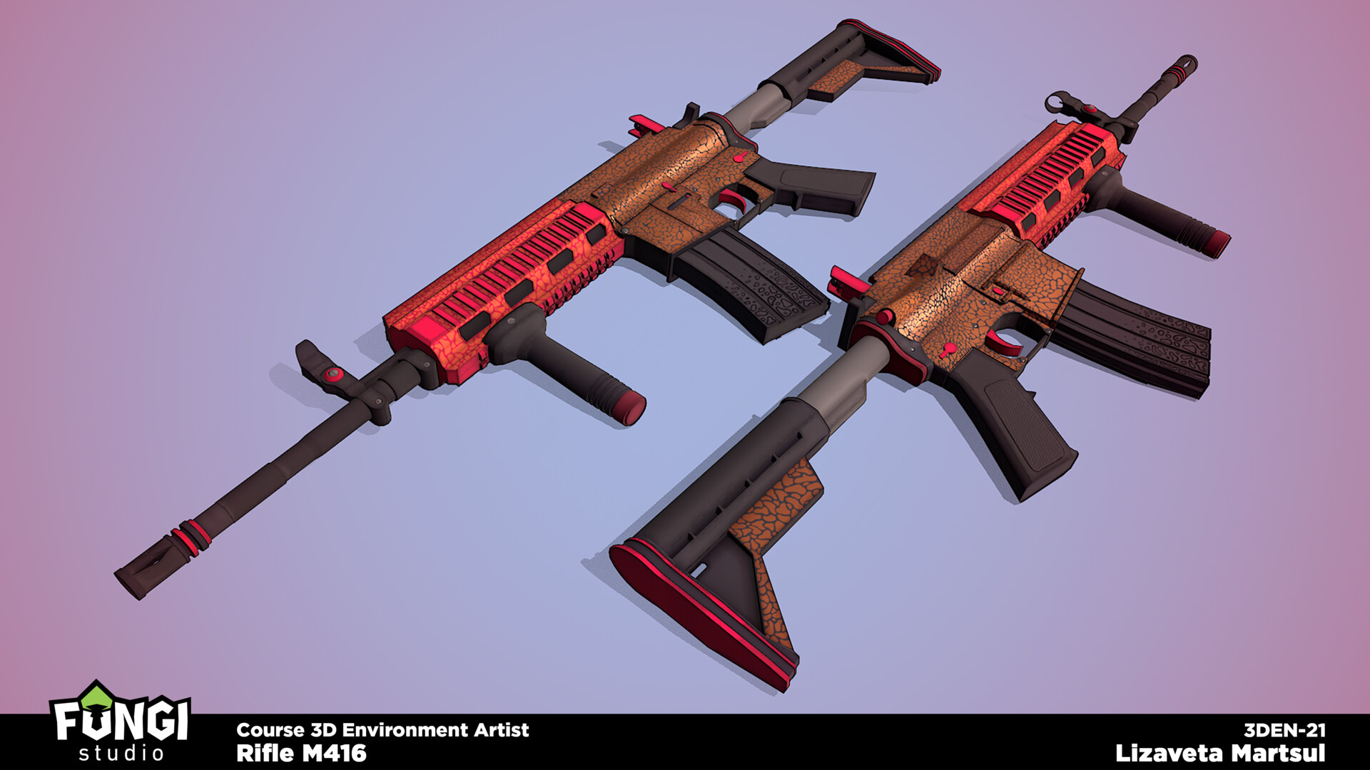 ArtStation - Stylized Rifle M416