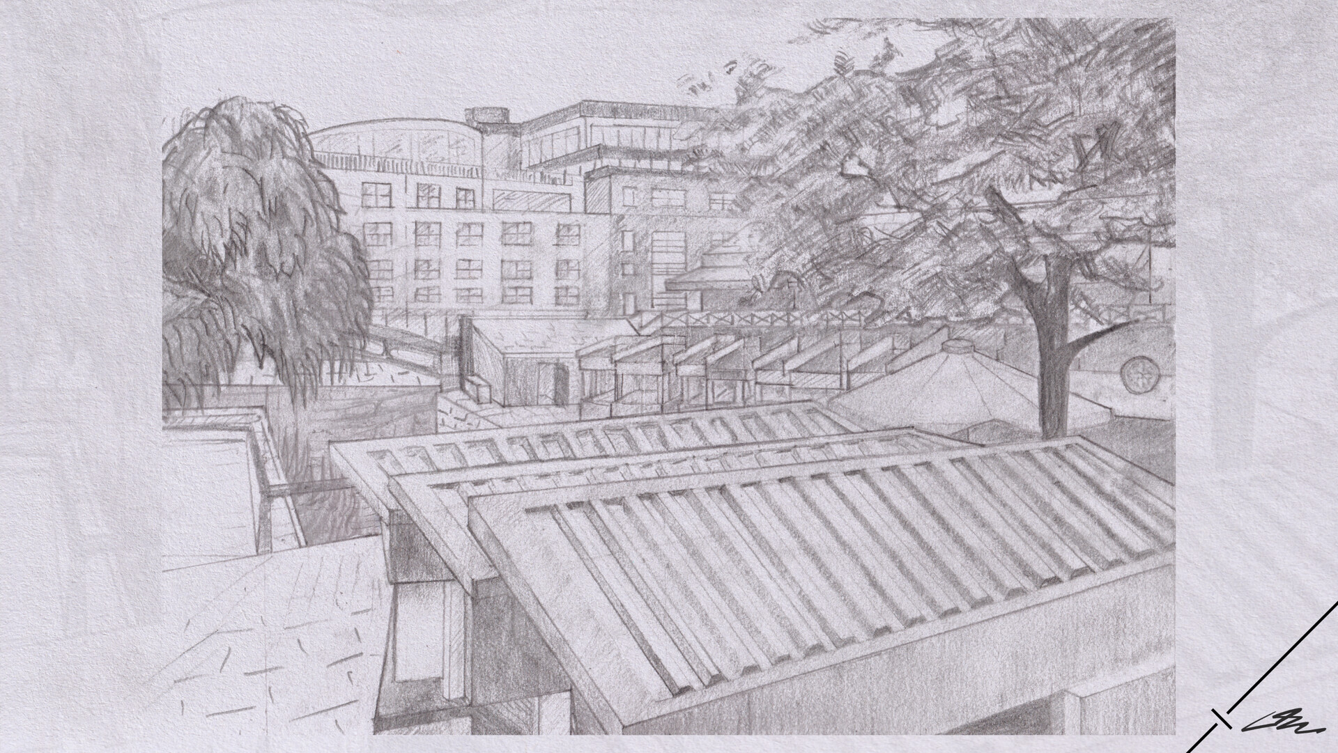 Lewis Cresswell - Camden Market 2022 / Observational Drawing